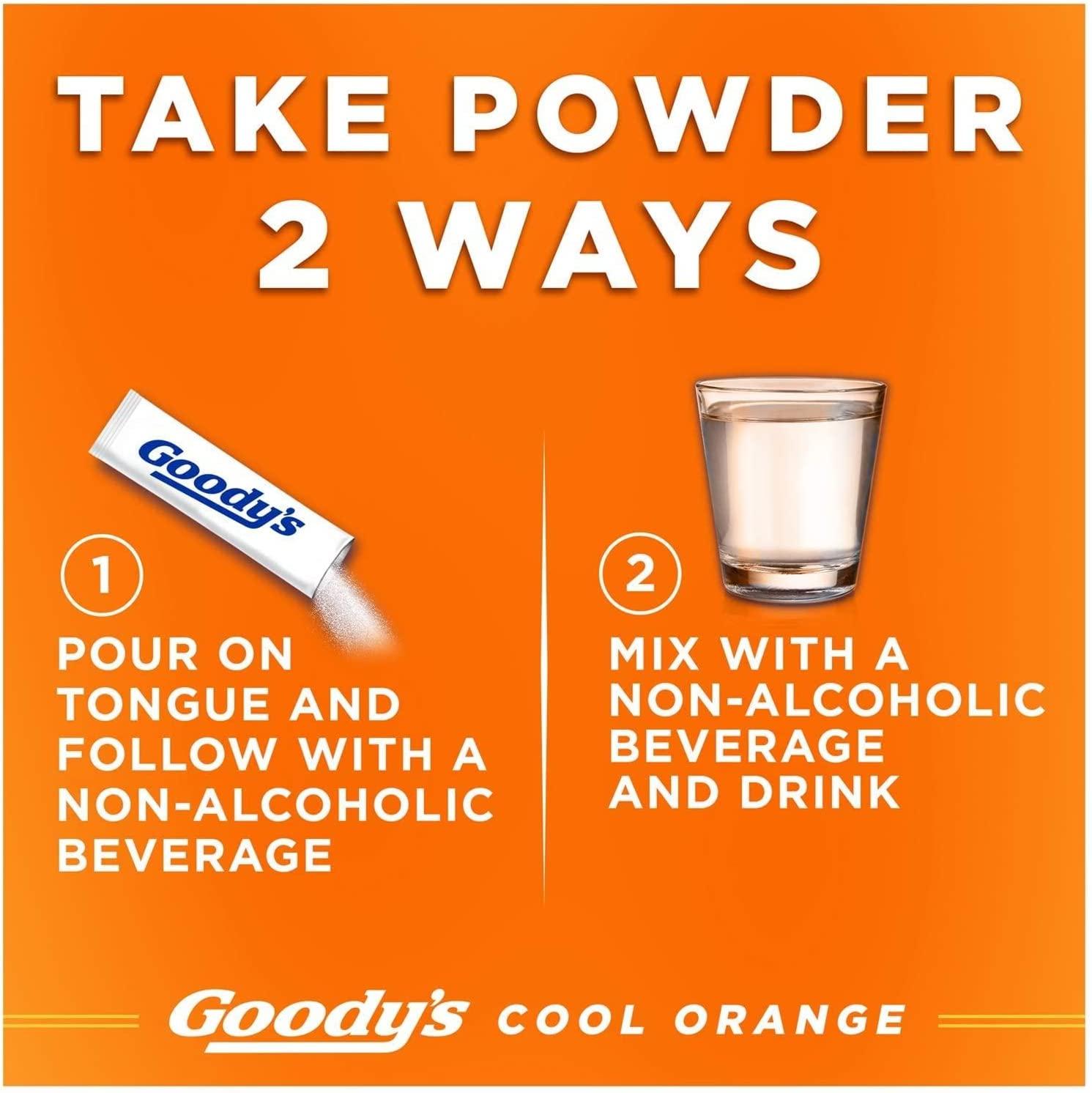Goody's Extra Strength Headache Powder Cool Orange Flavor Dissolve ...