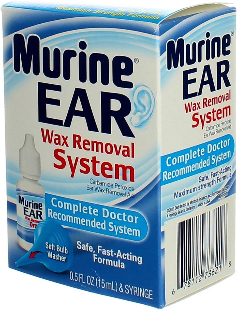 Murine Ear Wax Removal System Drops - 0.5 oz (Pack of 2) - Gentle ...