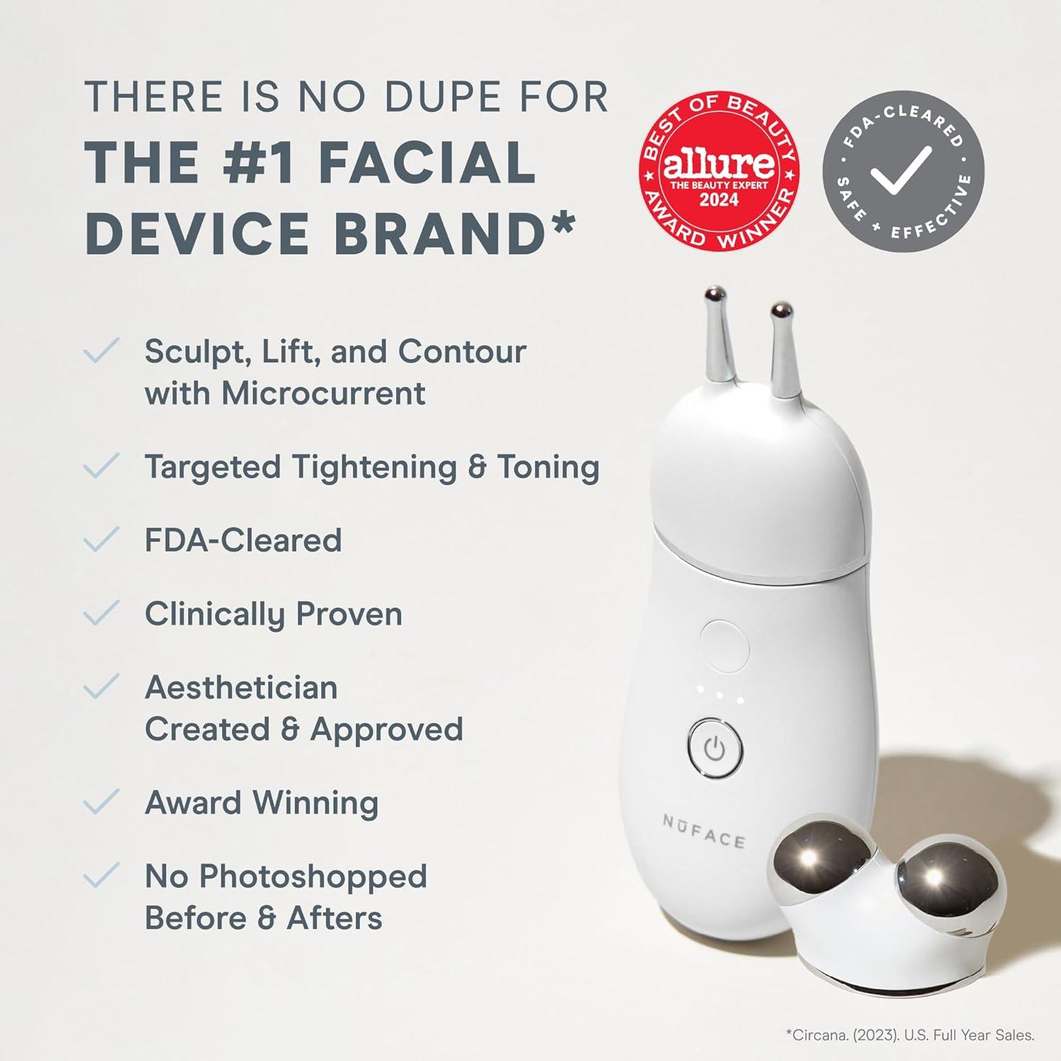 NuFACE TRINITY+ Microcurrent Facial Toning Device with Lip & Eye ...