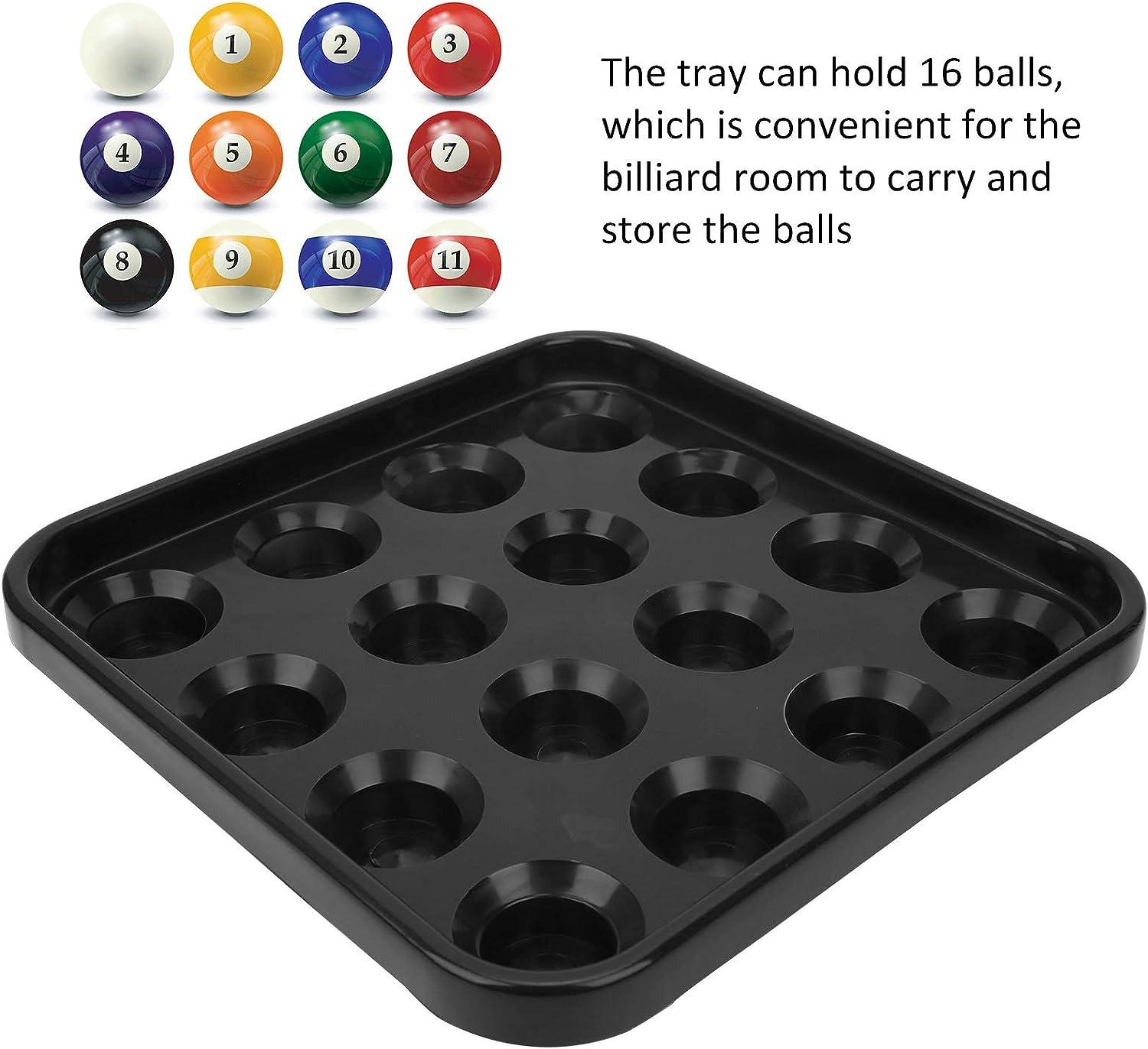 Portable AntiDrop Billiard Ball Holder Tray - 16 Holes for Snooker Pool ...