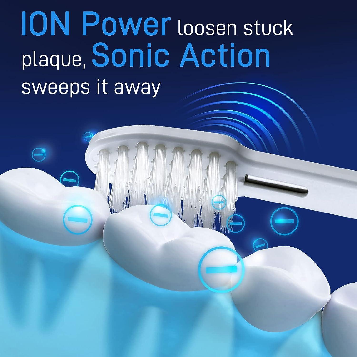 IONIC KISS IONPA DM Compact Electric Toothbrush | Brushing Timer, 2 ...