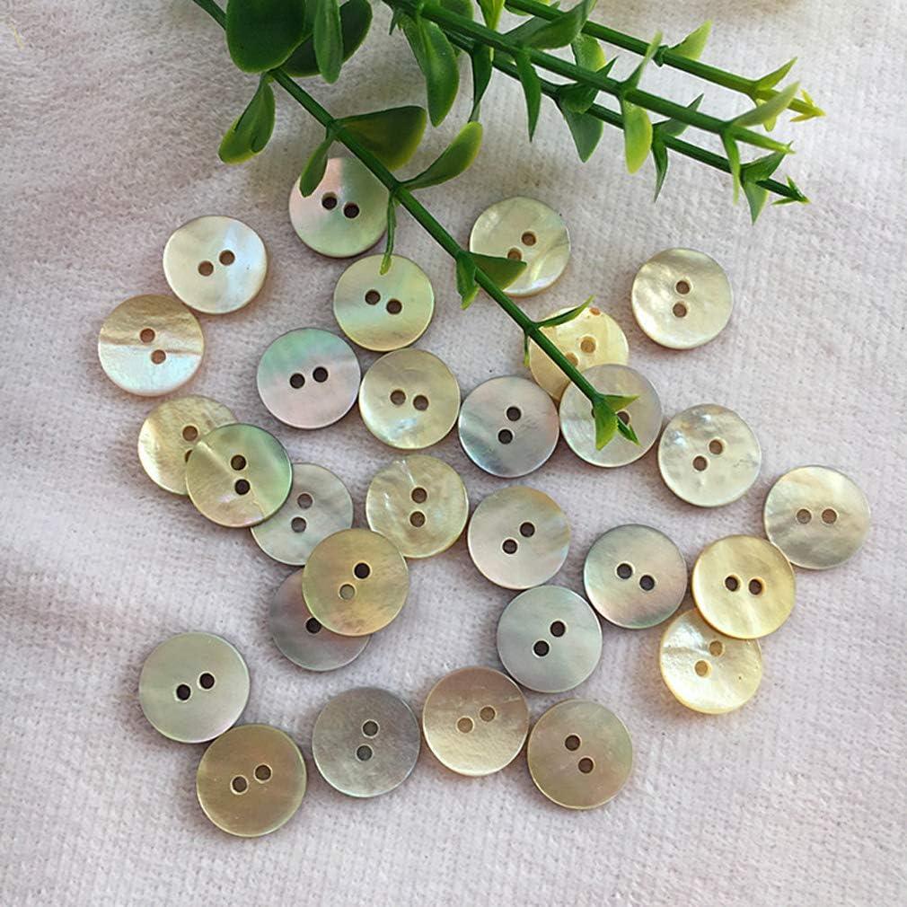 1000 Pcs 10mm 2-Hole Natural Shell Buttons - Mother of Pearl Round ...