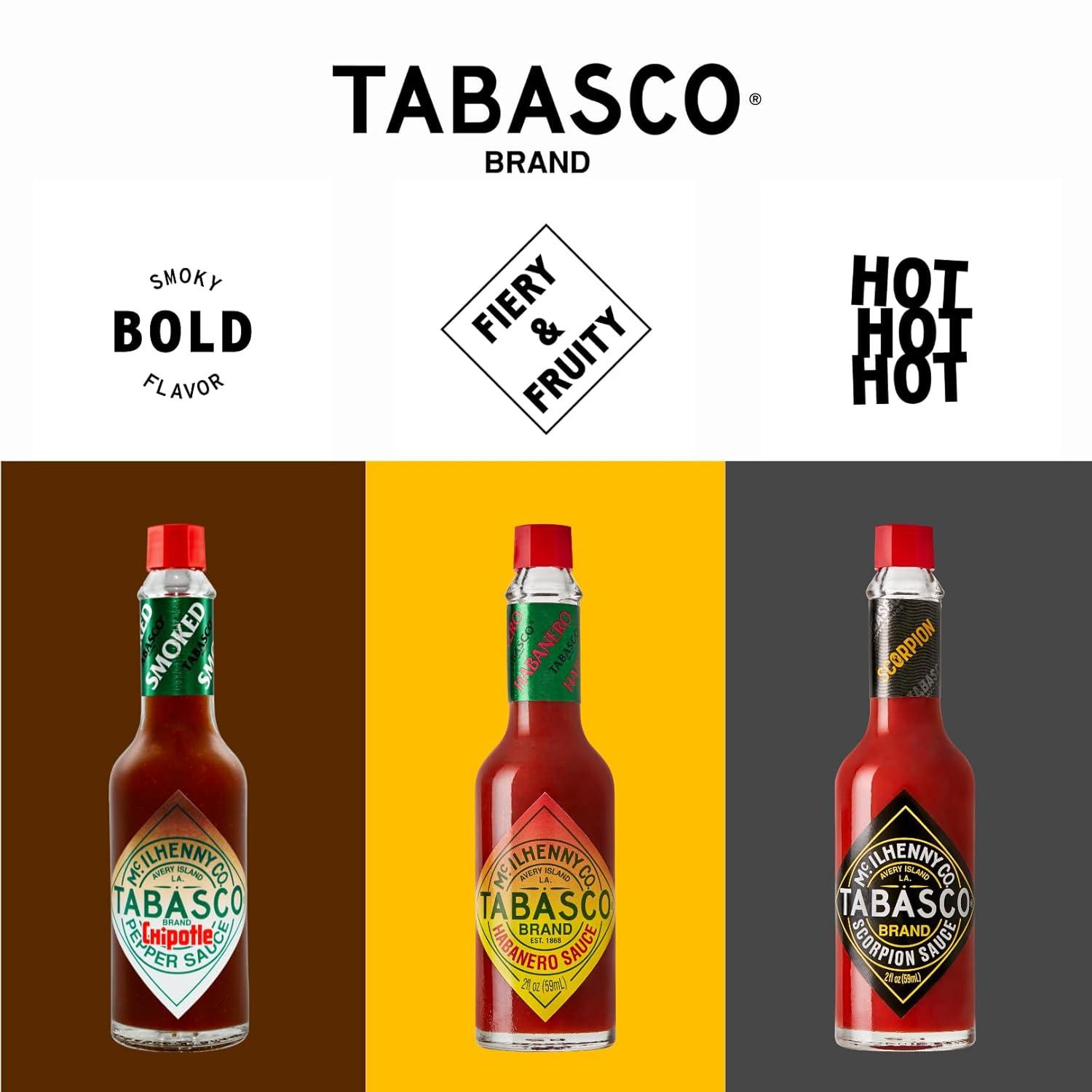 Tabasco Gift Set - 3 Pack 60ml Glass Bottles - Scorpion Habanero ...
