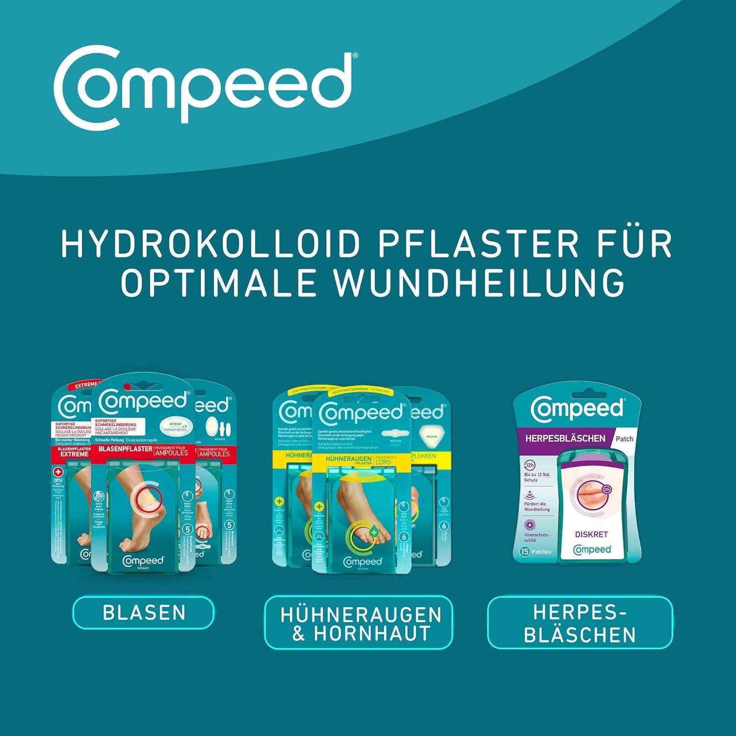 Buy Compeed Extra Small Bladder Plaster for Toes - 9 Pack Hydrocolloid ...