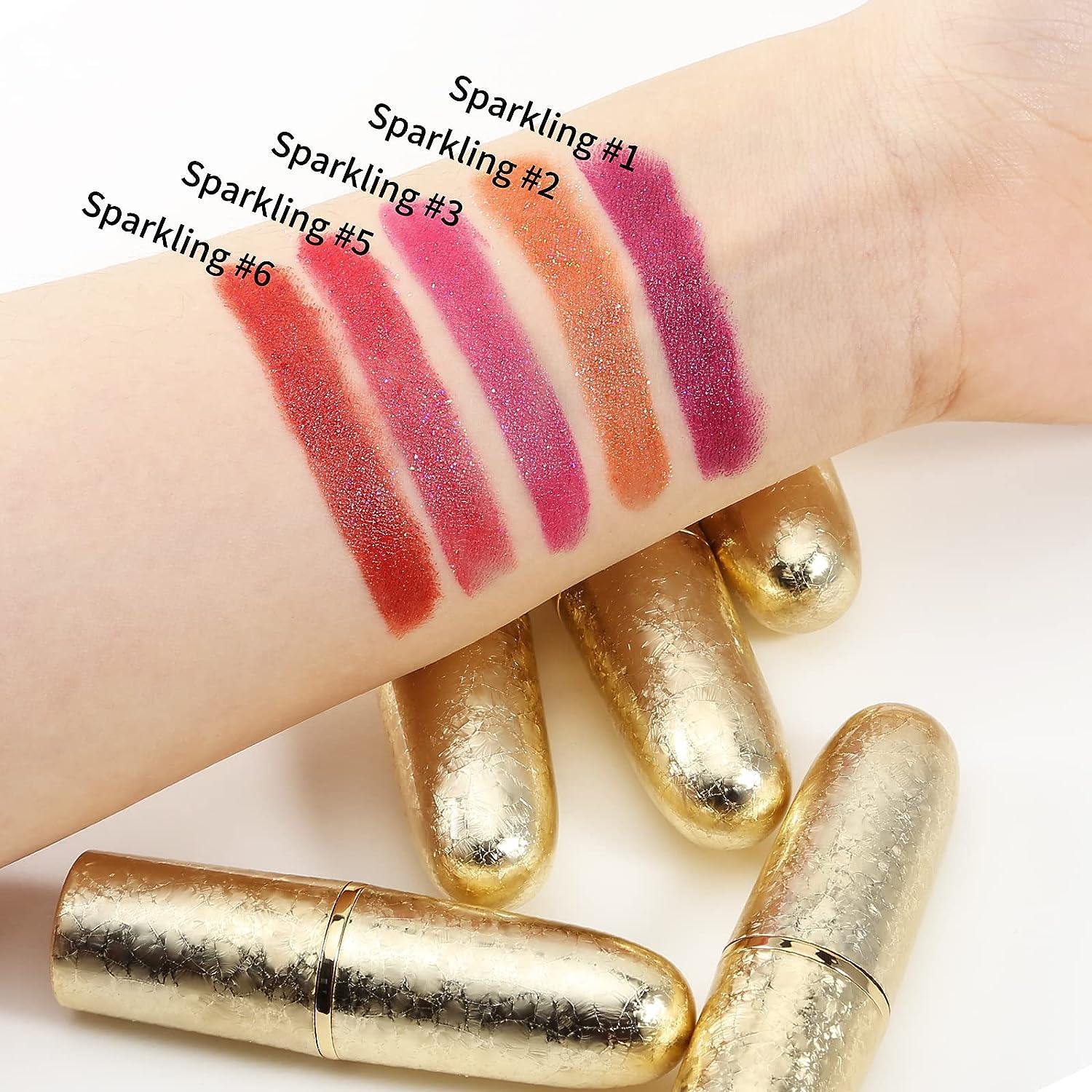 Boobeen Glitter Lipstick - Hydrating, Highly Pigmented Metallic Lip ...