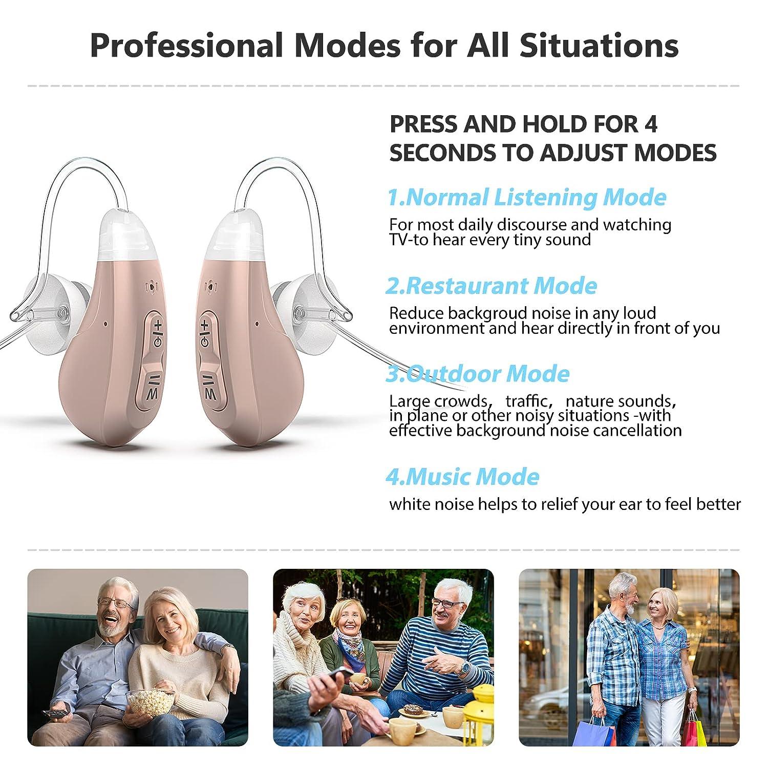 Teorite Rechargeable Portable OTC Hearing Aids | Dual Microphone ...