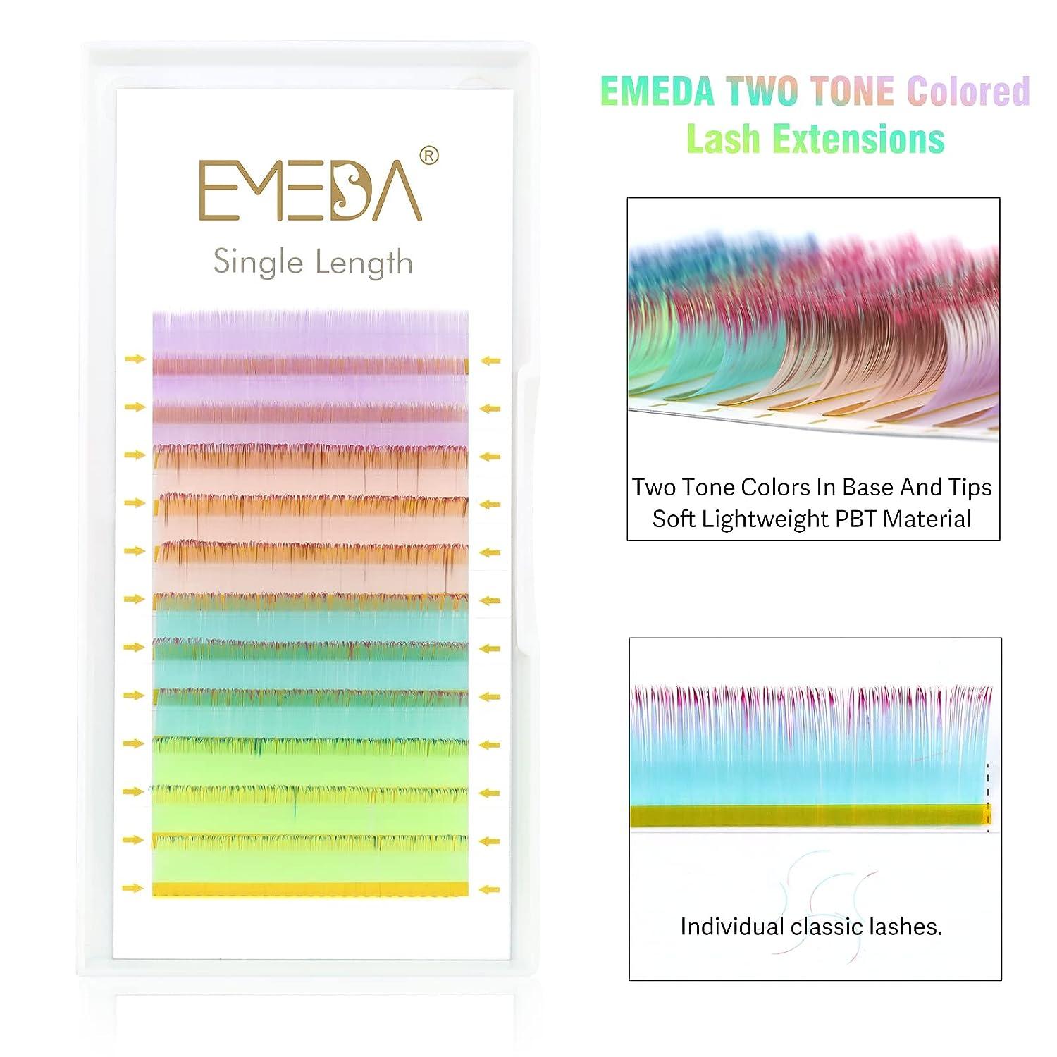 Colored Lash Extensions Pink Blue Purple Green 4 Color Individual ...