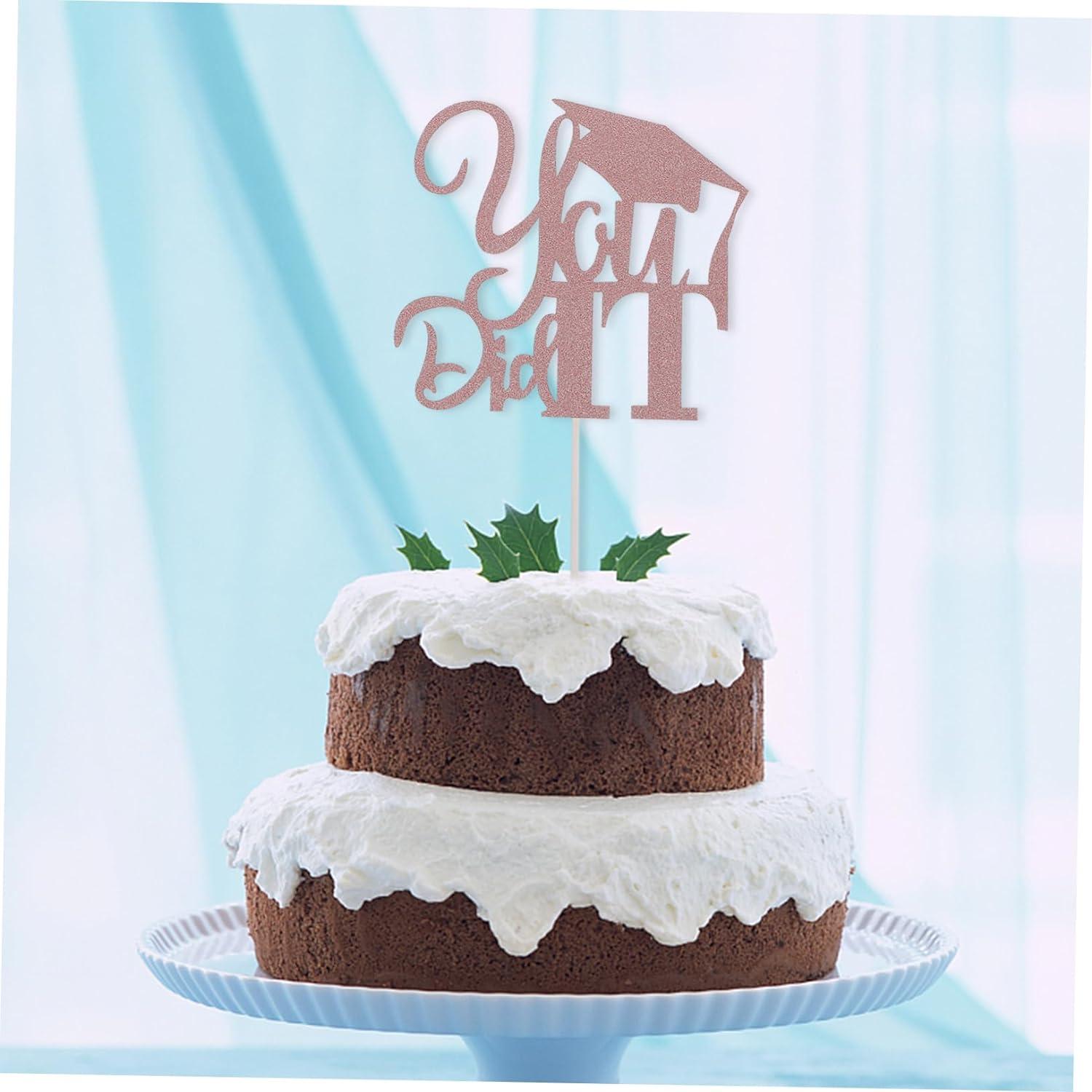COOLHIYA 10pcs 2021 Graduation Cake Arrangement Graduation Party ...