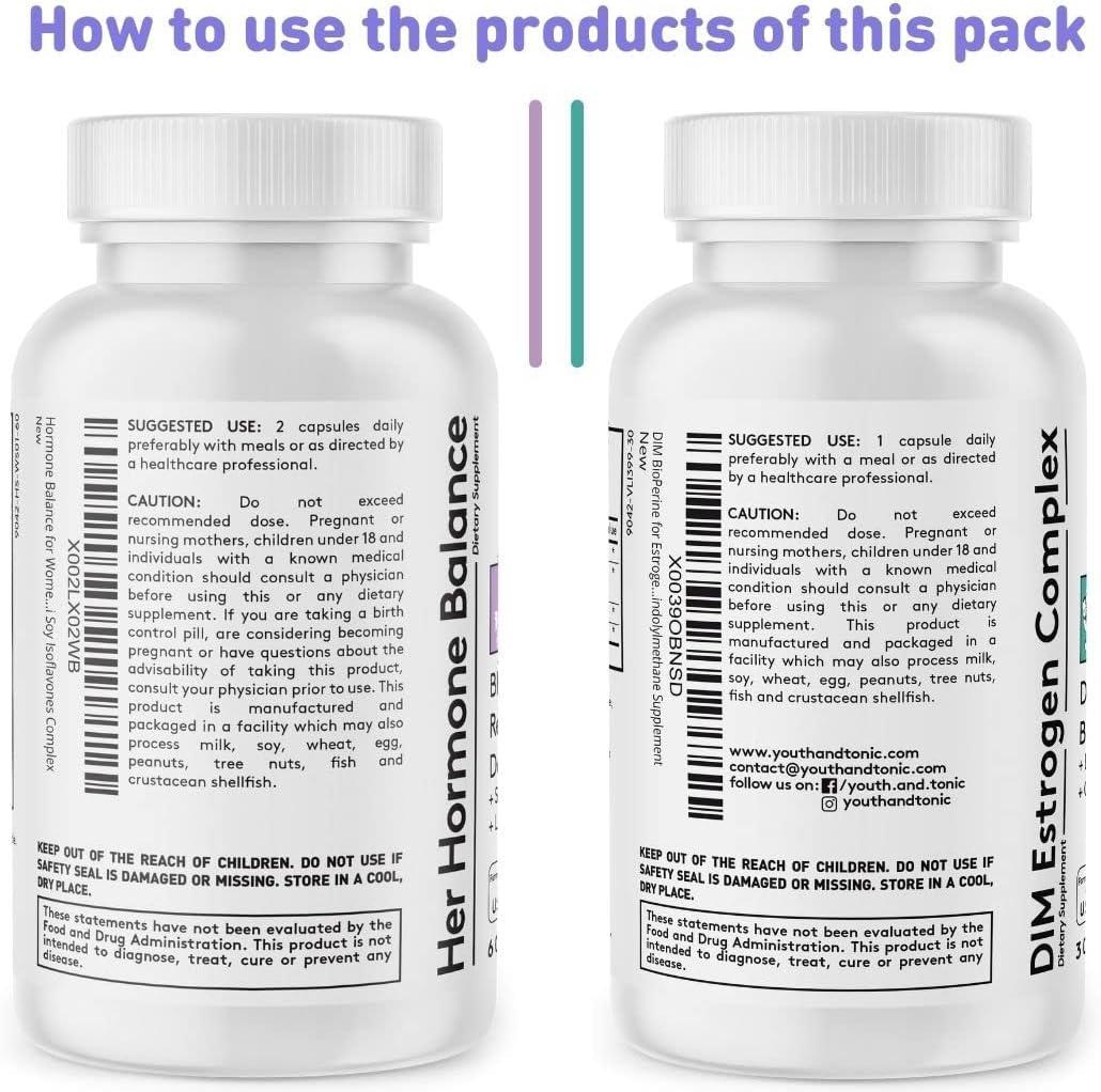 Women's Hormone Balance Supplements | Menopause & PMS Relief | Black ...