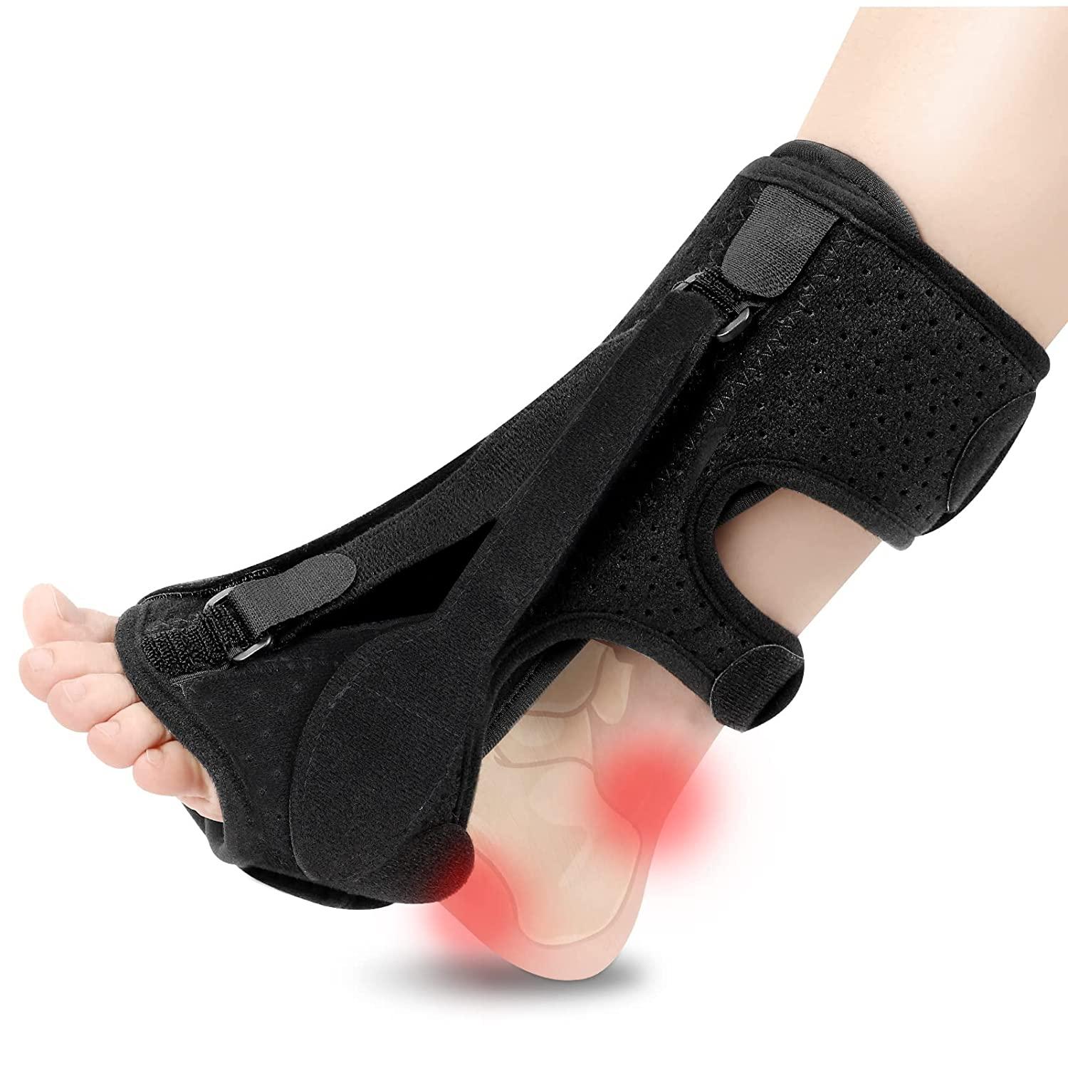 Plantar Fasciitis Night Splint Brace - Adjustable with 3 Straps for ...