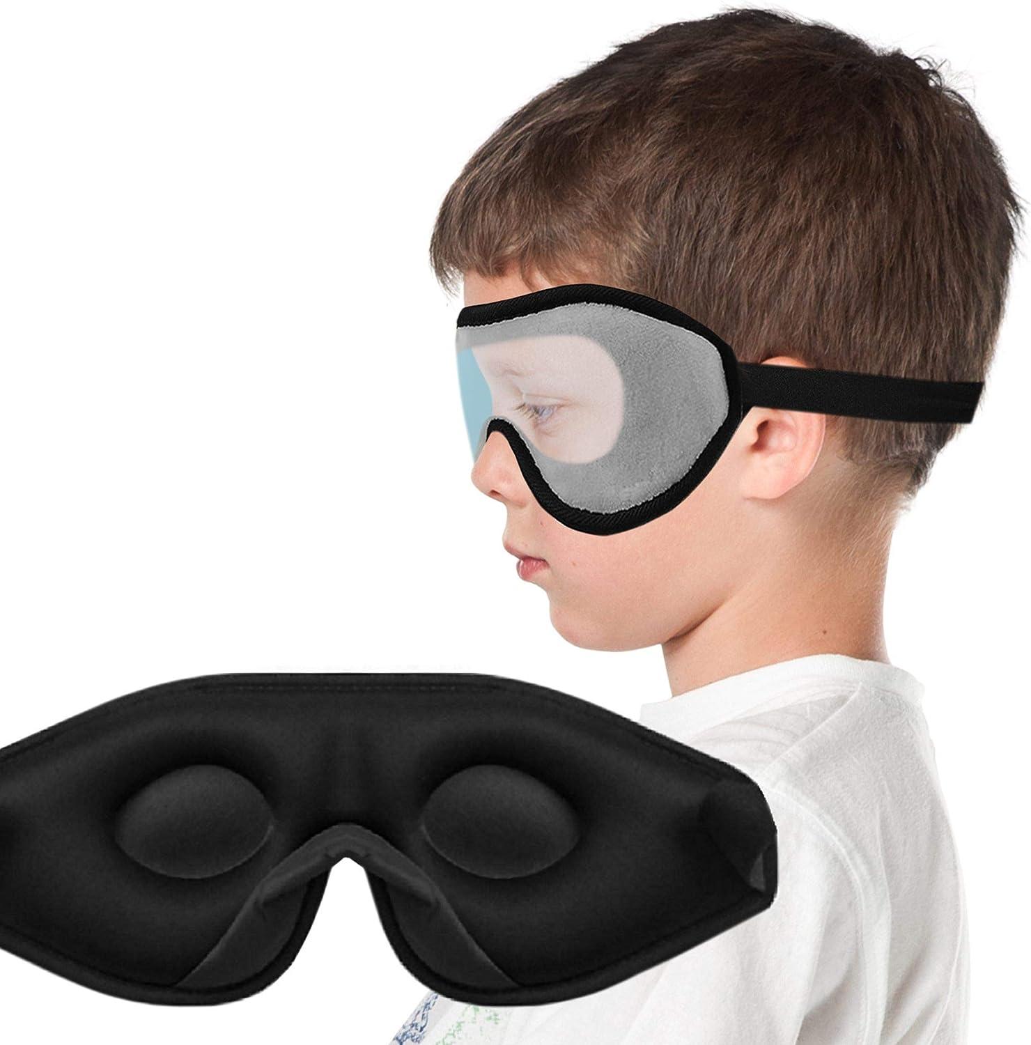 Kids' Memory Foam 3D Contoured Sleep Mask - Blockout Light Eye Cover ...