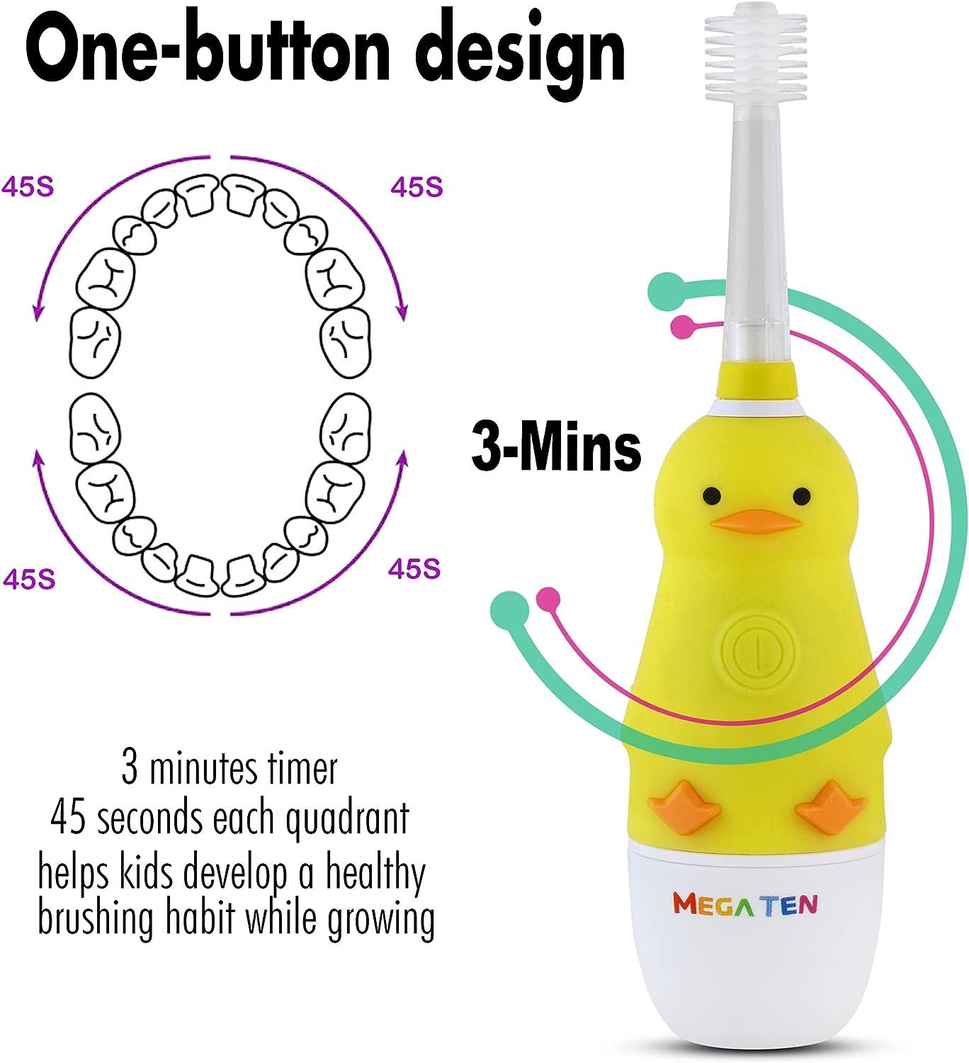 Kids Sonic Electric Toothbrush with Flashing Lights - Fun Duck ...