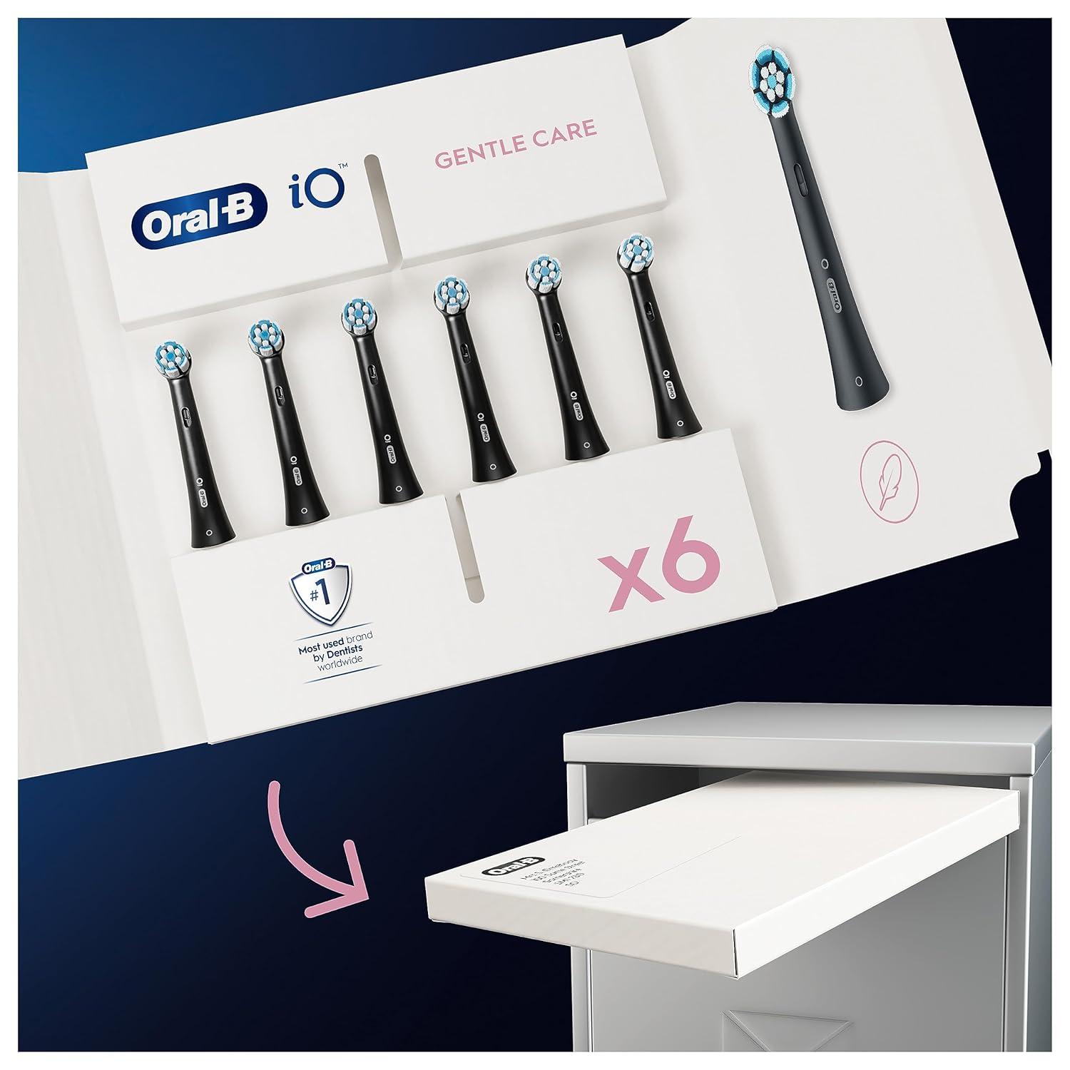 Oral-B io Gentle Cleaning Brush Heads 6 Pack Electric Toothbrush ...