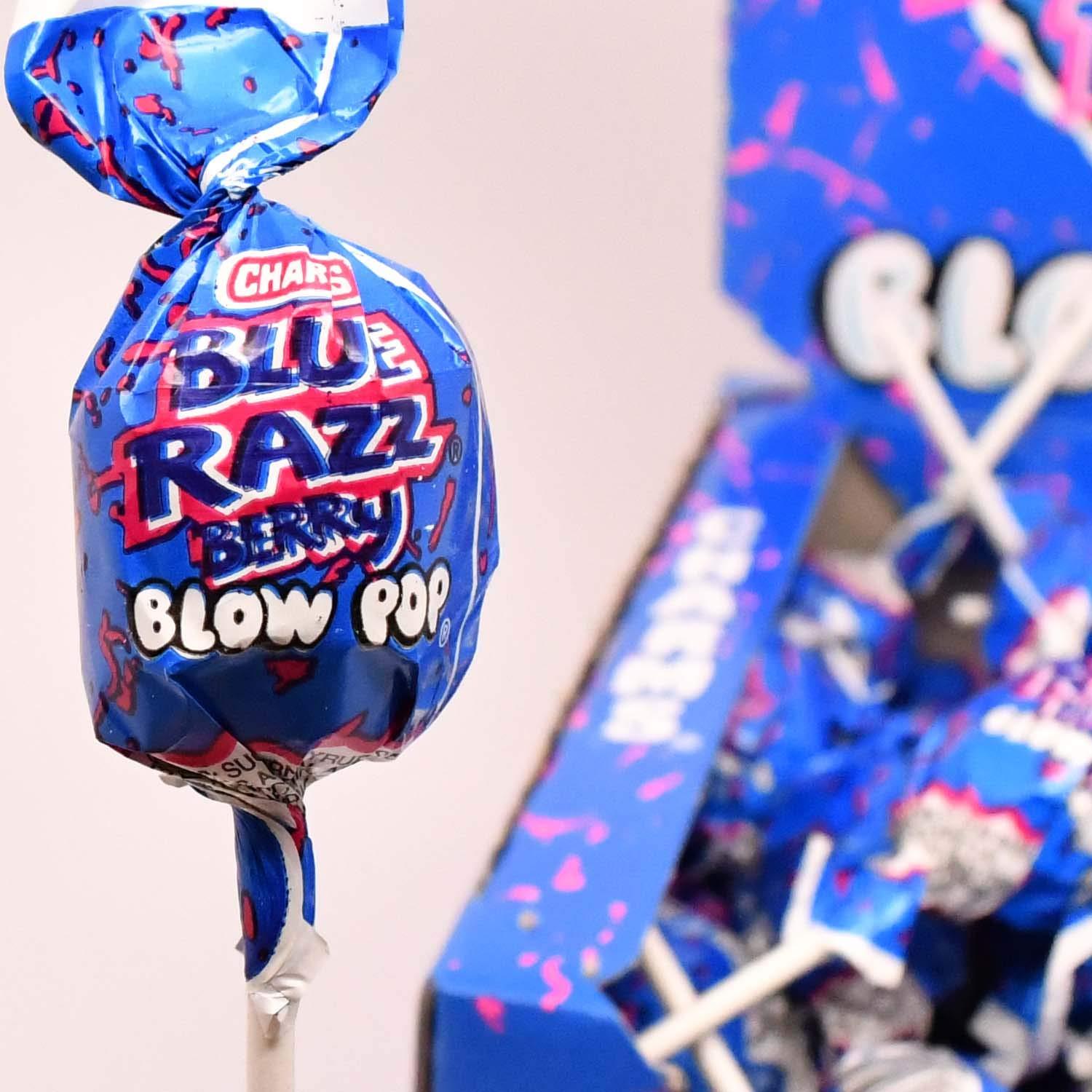 Charms Blow Pops Blue Razz Berry Flavor 48 Count - Delicious Lollipop ...