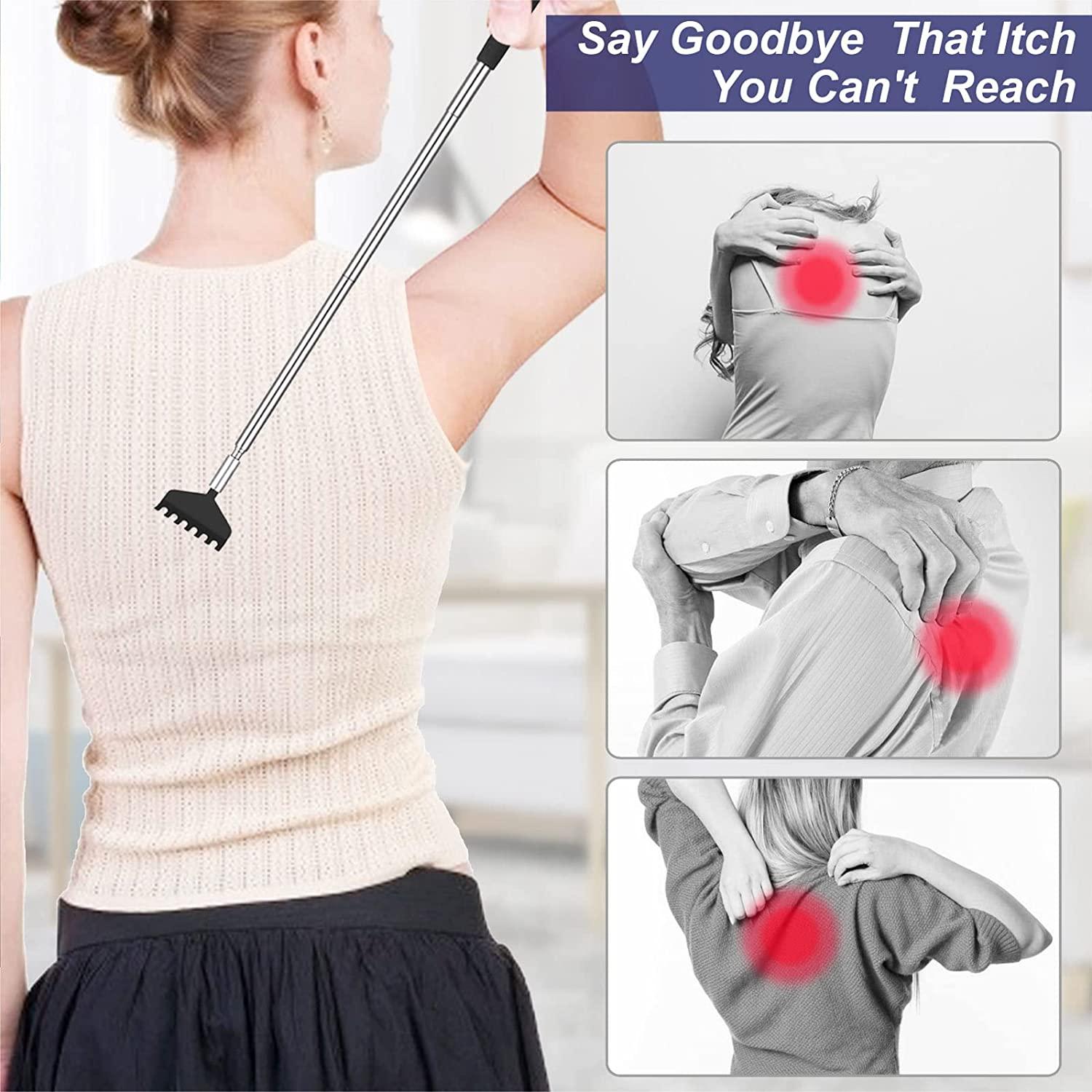 Extendable Telescoping Back Scratcher Metal Set - 2 Pack Black ...
