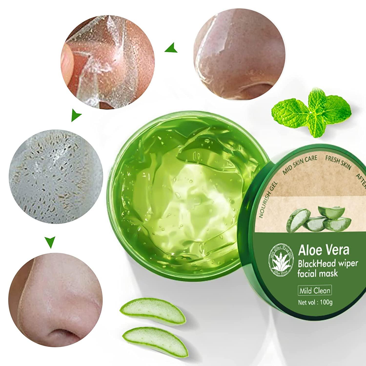 Aloe Vera Peel Off Blackhead Remover Mask - Whitehead Removal & Oil ...