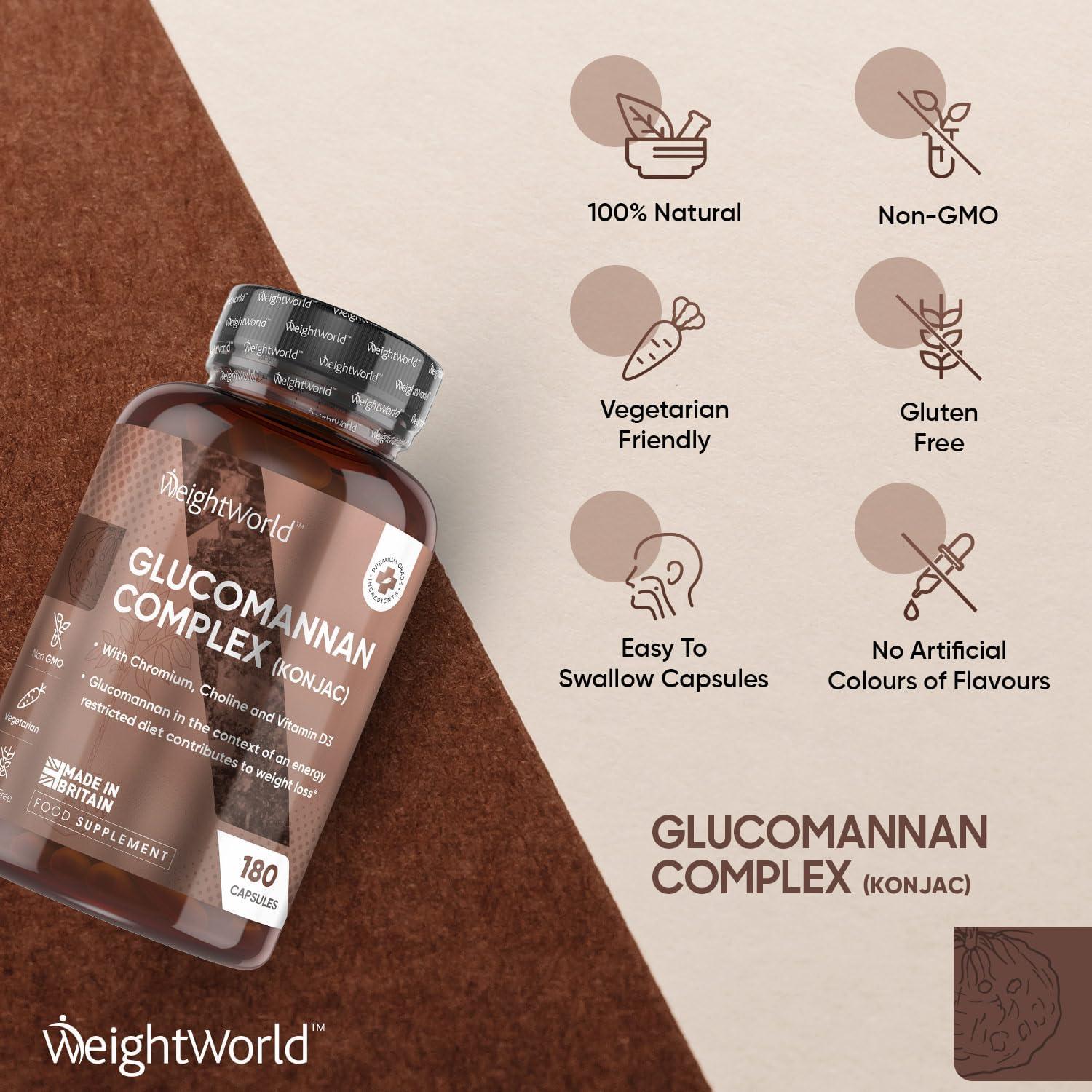 Konjac Root Glucomannan Capsules with Chromium and Essential Vitamins ...