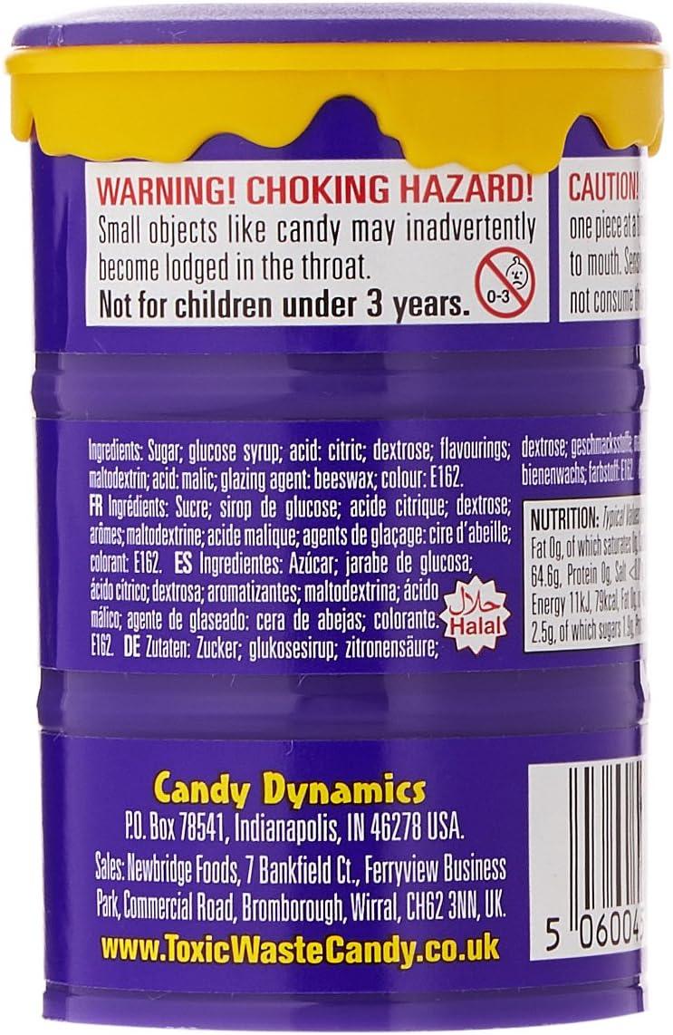 12 x Purple Toxic Waste Drum Candy Sweets - Ultra Sour Flavours (Grape ...
