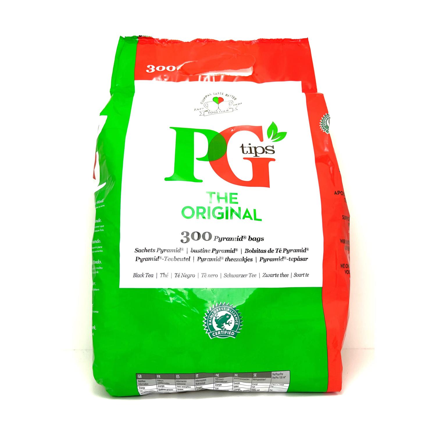 Buy PG Tips Original English Tea - 300 Pyramid Tea Bags (870g ...