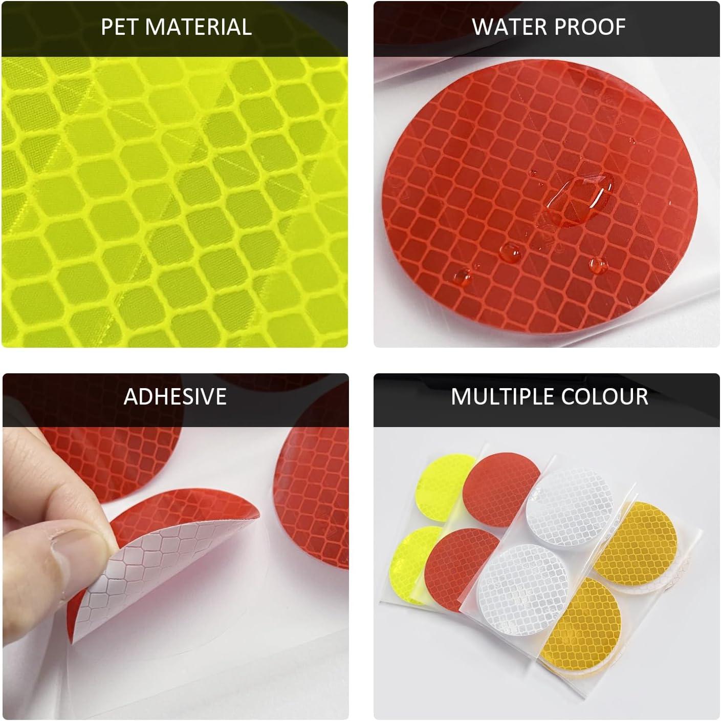 Buy NyxSeat 40-Piece Round Reflective Stickers | Night Safety Warning ...