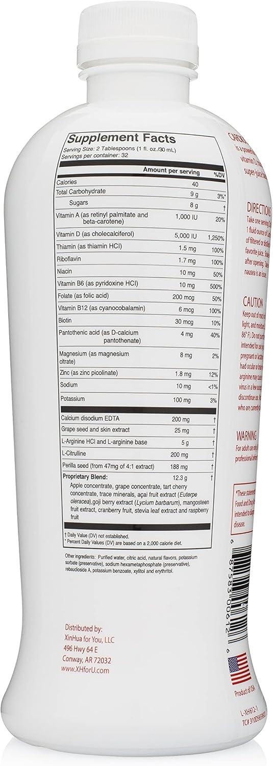 Cardio Cocktail Liquid Nitric Oxide 32 fl oz - L-Arginine B-Vitamins ...