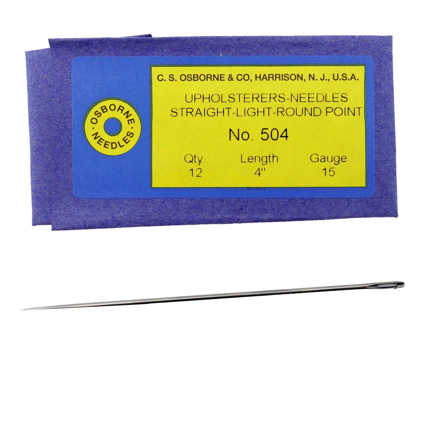 C.S. Osborne 504 Straight Single Round Point Needle 4 Long 15 Gauge ...