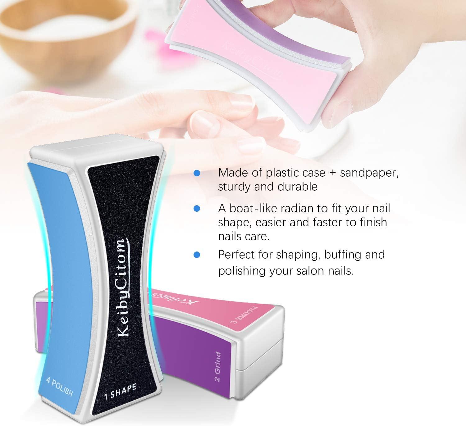 Professional Nail Buffer Set - 4-Sided Nail Files and Buffers for ...