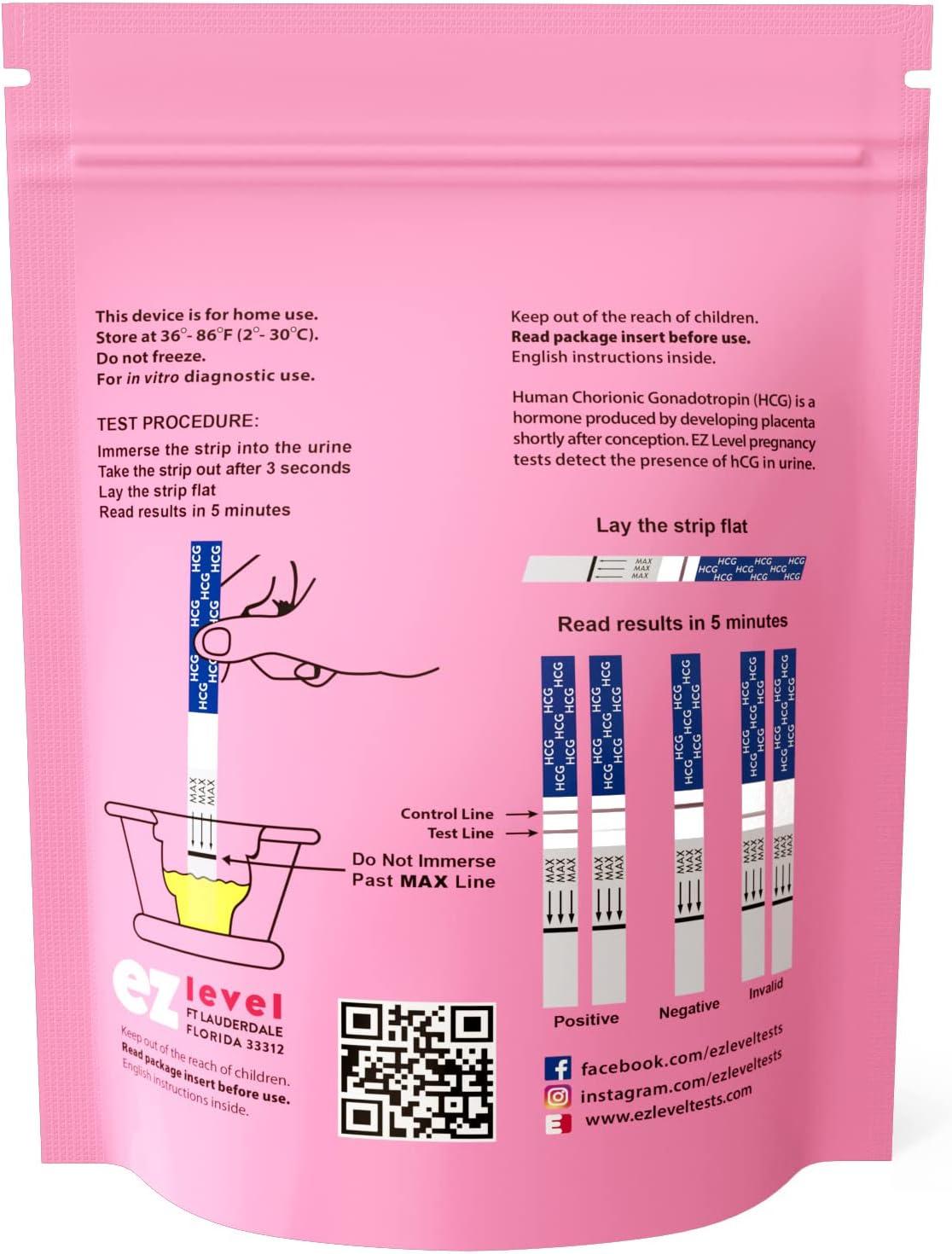 EZ Level Pregnancy Test Strips - 30 Count Pack for Accurate Results ...