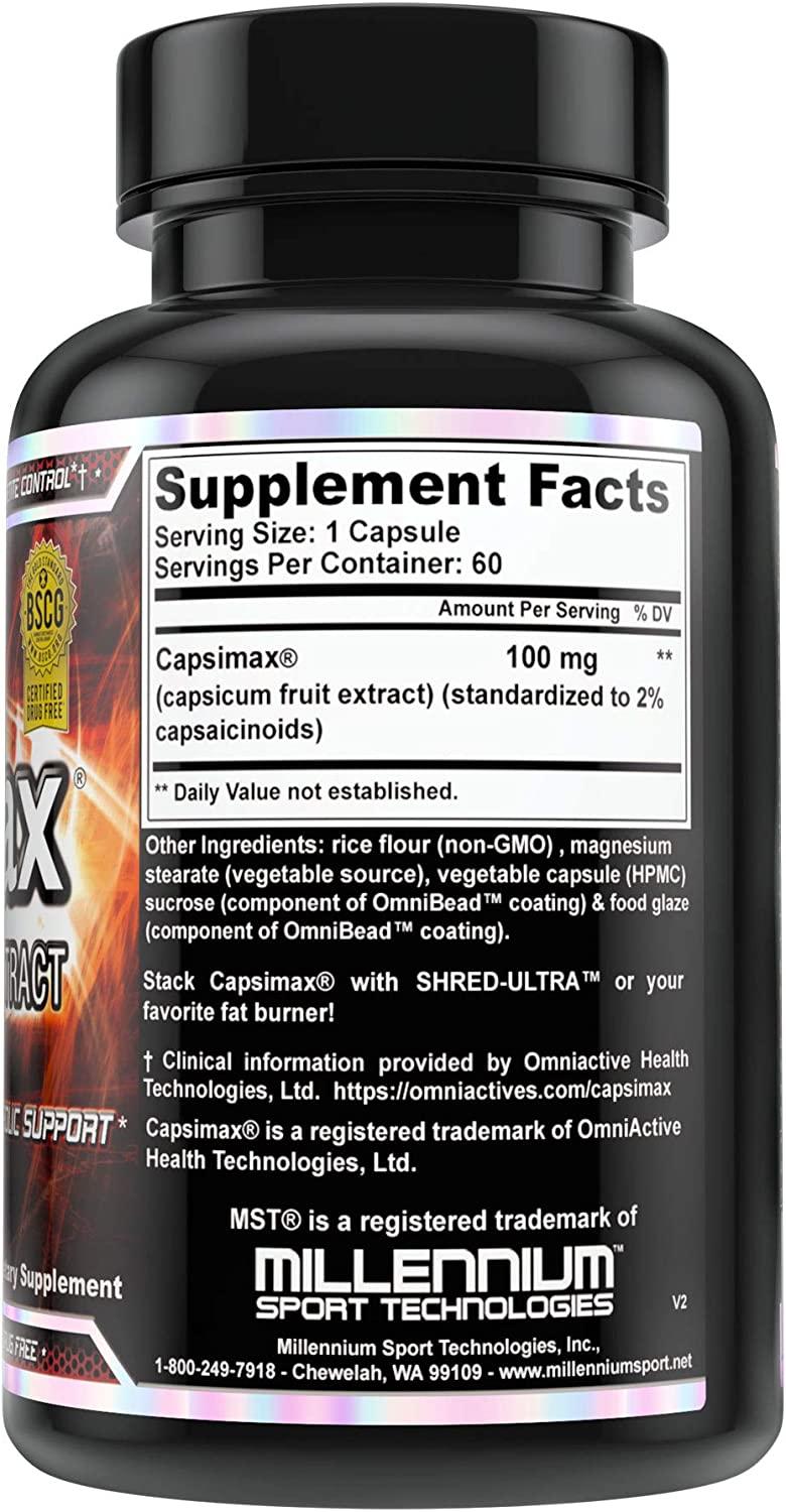 Capsimax 100mg V Capsules - 60 Servings | MST Clinically Dosed Weight ...