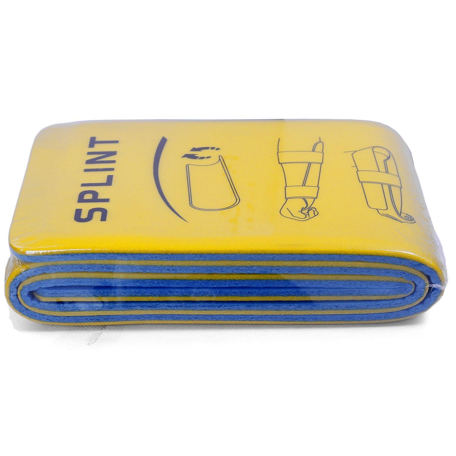 Yellow Splints 3-Size Pack for Finger, Neck, Leg, Knee, Foot, Wrist ...