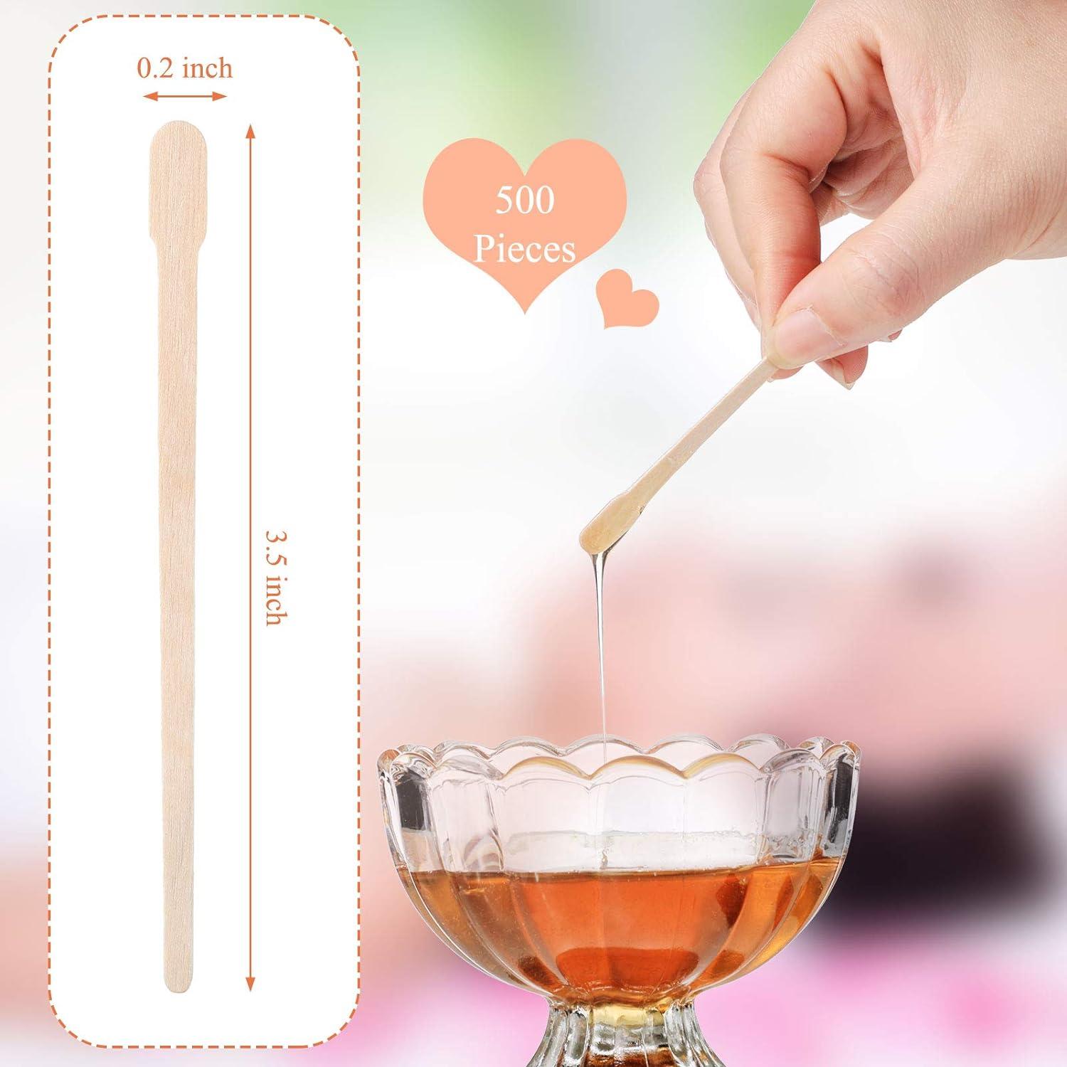 500 Small Wax Spatulas Wooden Eyebrow Waxing Applicators for Body Hair ...
