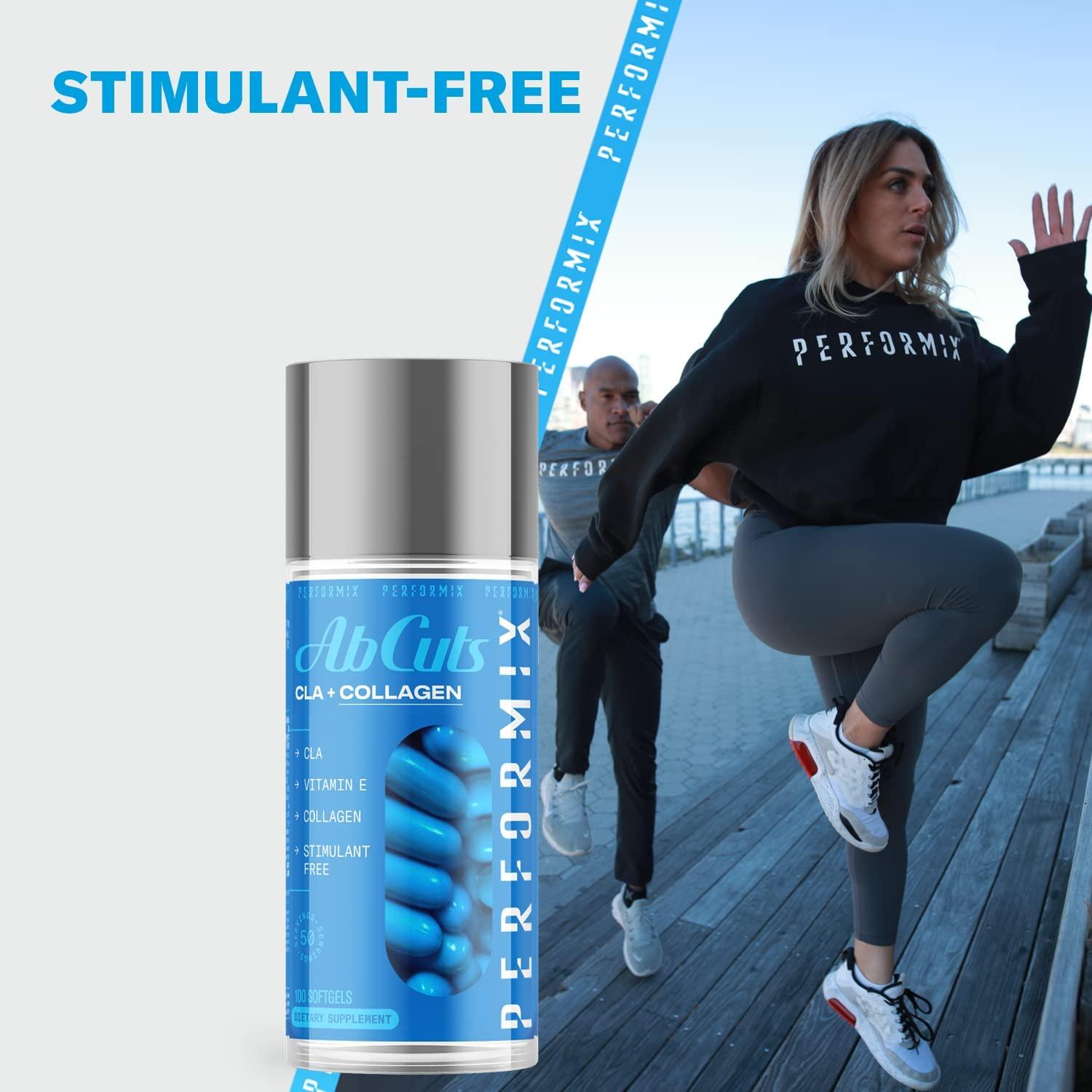 Performix AbCuts CLA + Collagen Softgels for Men and Women - Non-Stimulant Formula with ...