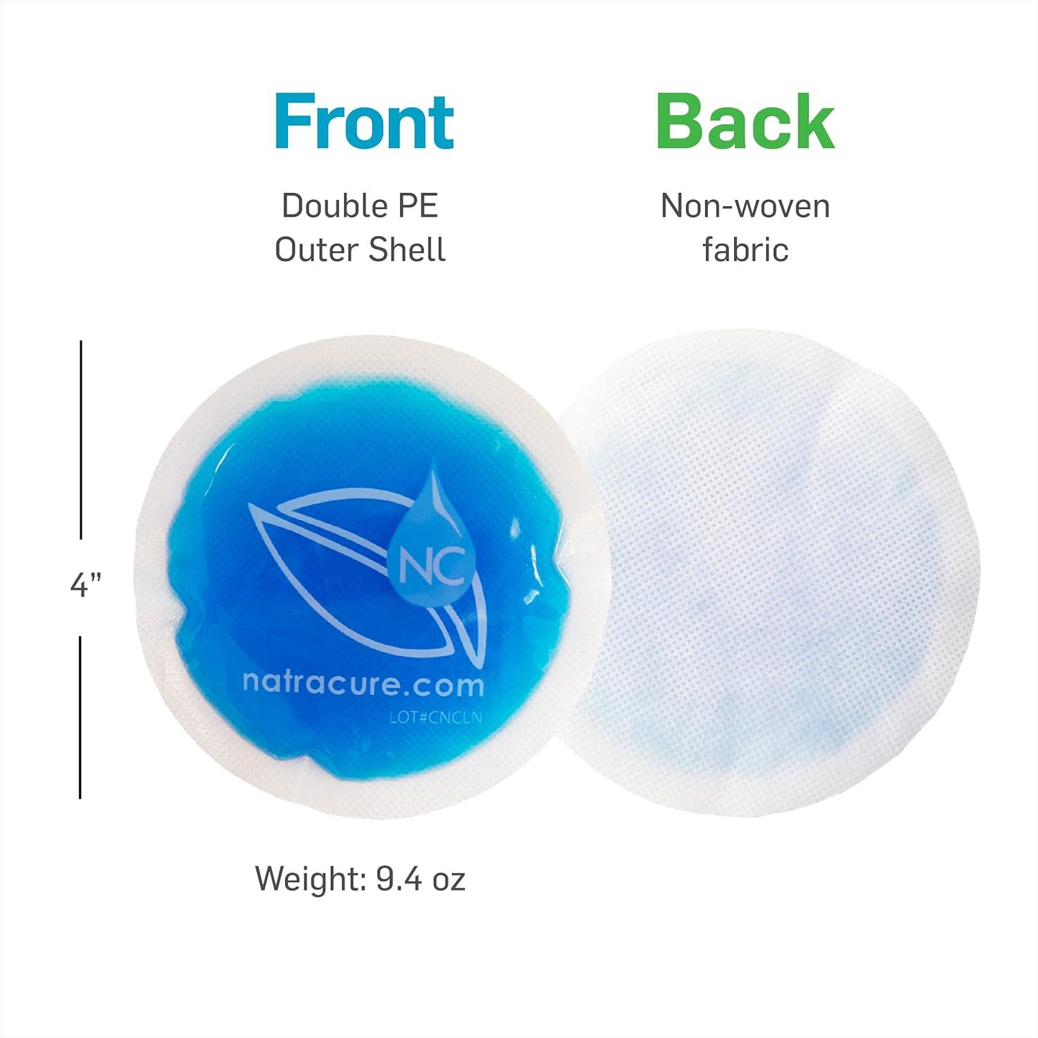 NatraCure 4 Circle Gel Ice Packs - 5 Pack Blue | Small Reusable Round ...