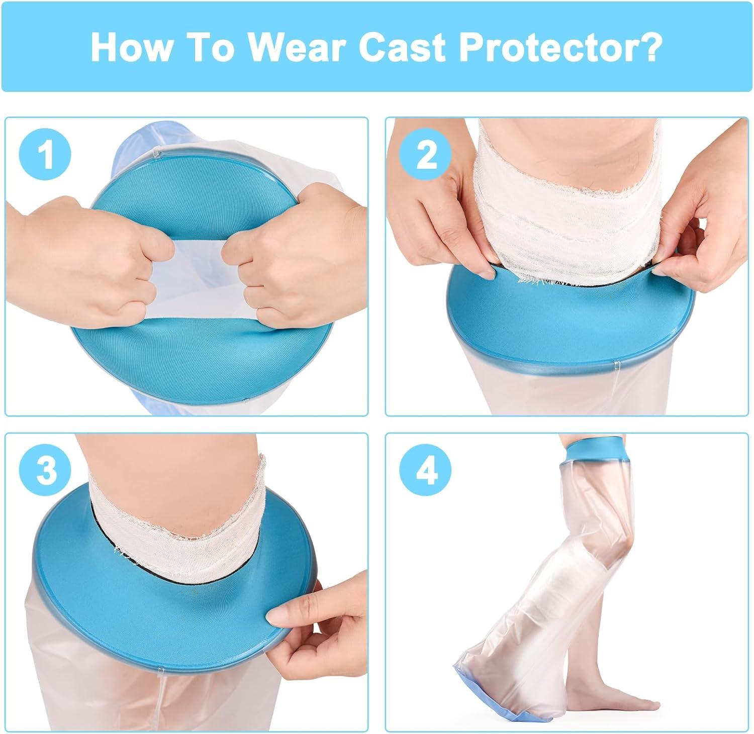 Adult Waterproof Leg Cast Protector | Non-slip Shower Cover for Broken ...