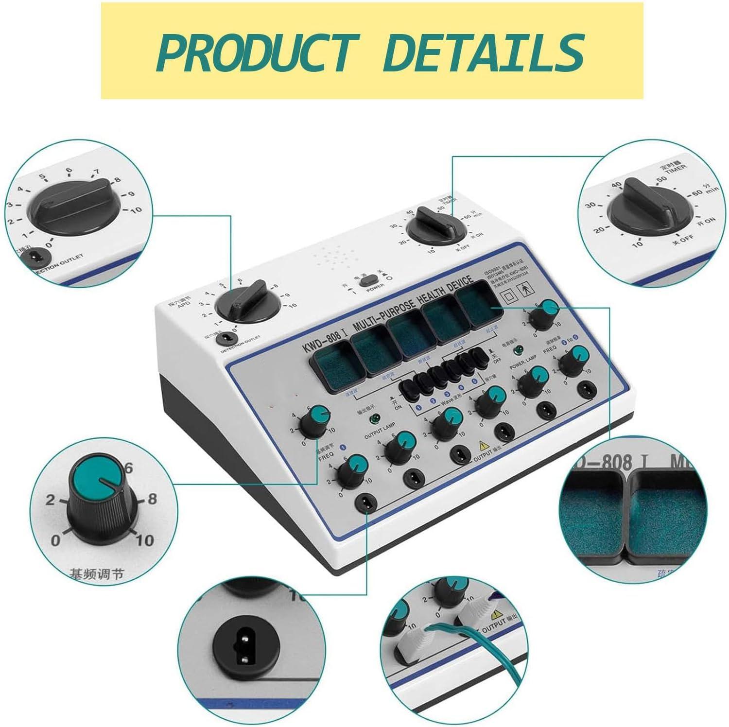 MTTXY Electrical Acupuncture Stimulator Massage Device - 6 Outputs 5 ...