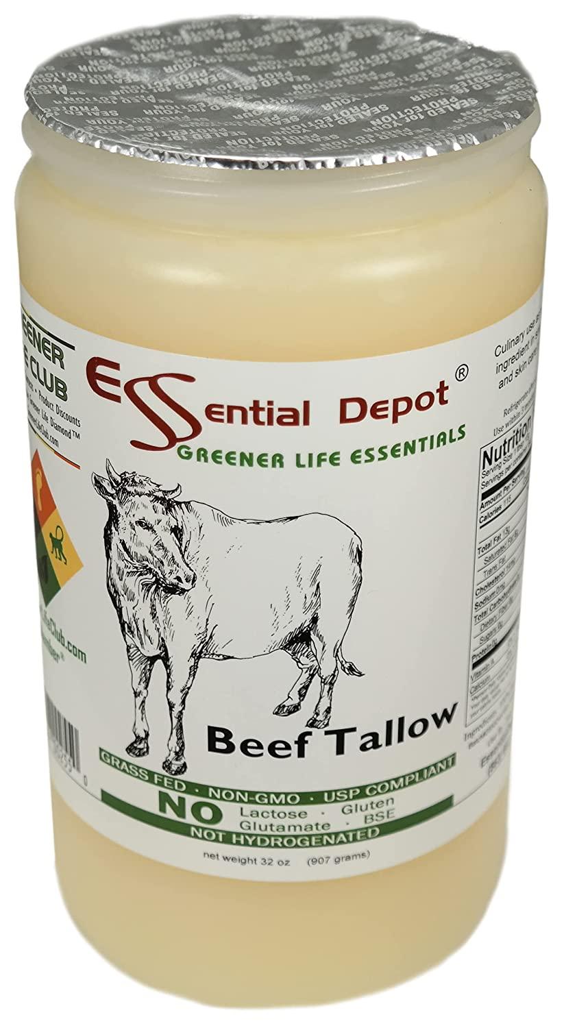 Grass Fed Beef Tallow - 1 Quart (32 oz) | Non-GMO, USP Compliant ...