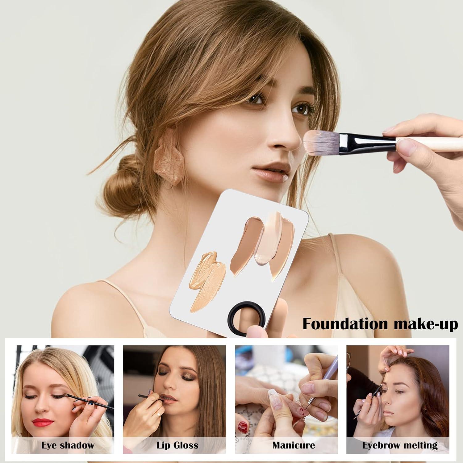 6 Pack Korean Makeup Spatula Set with Mixing Palette and Powder Puff ...