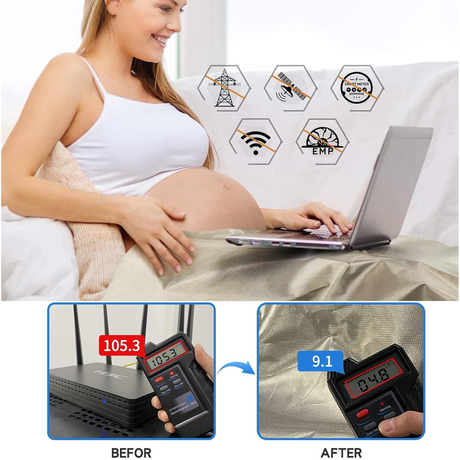 Faraday Fabric Blanket for EMF Protection | 5G Shielding and WiFi Blocker | 55 x 46 Meter Cover ...