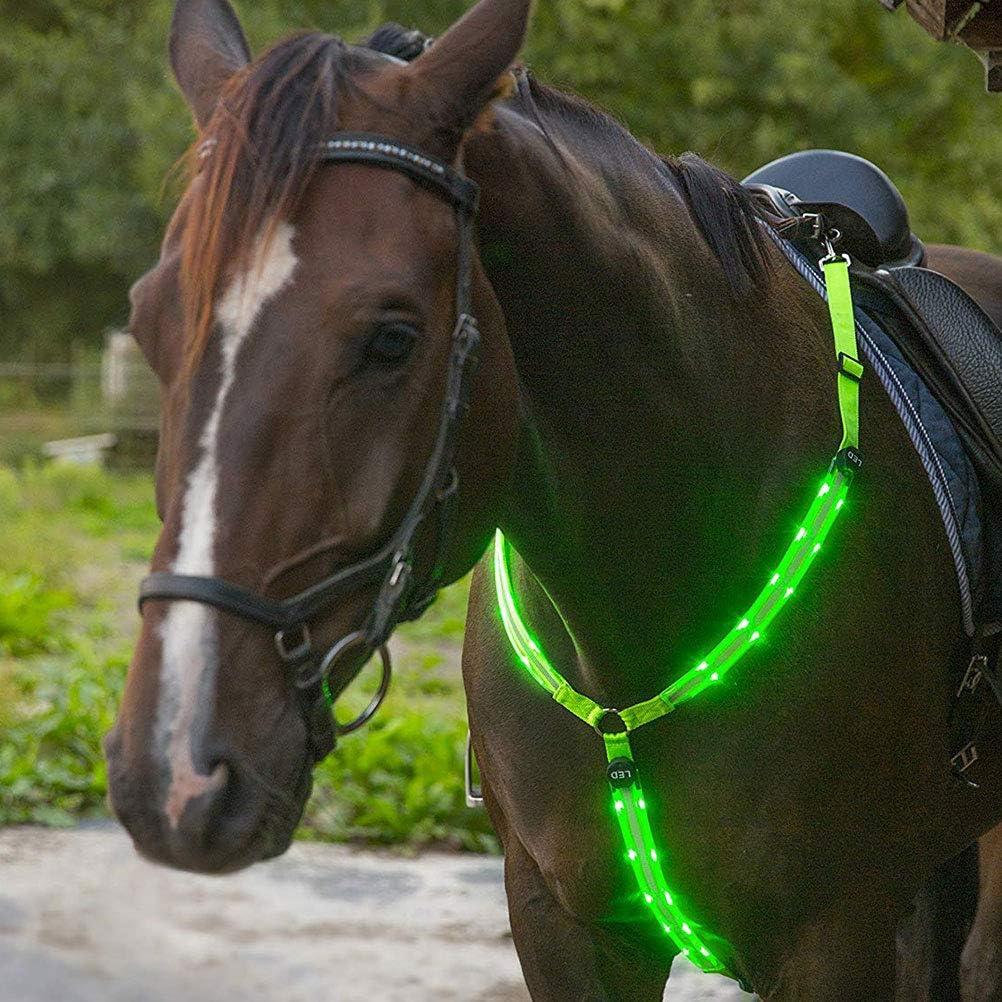LED Horse Harness - High Visibility Breastplate Collar for Equestrian ...