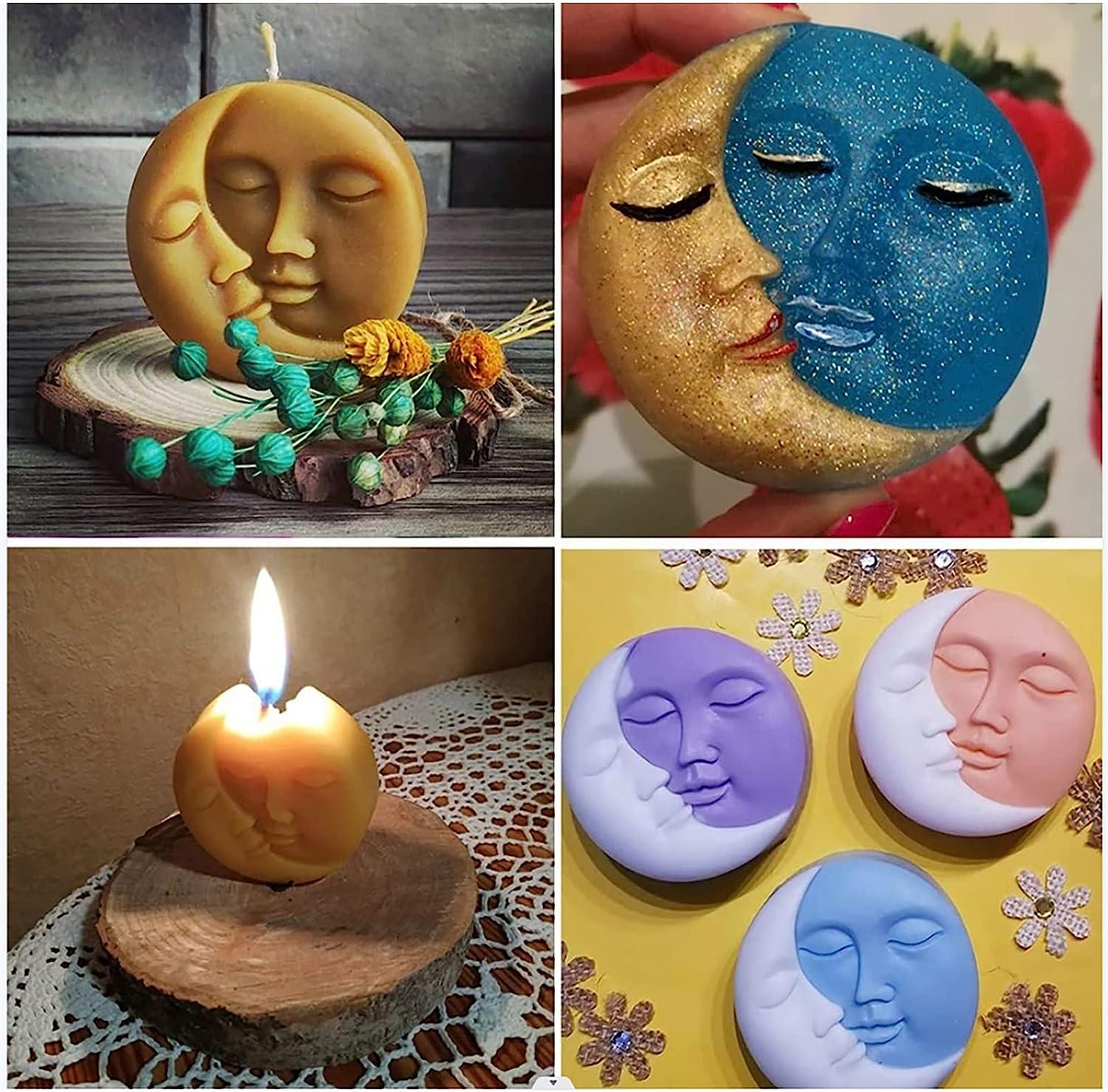 Ball Molds Silicone 3D Earth Moon Silicone Candle Mold DIY Aromatherapy ...