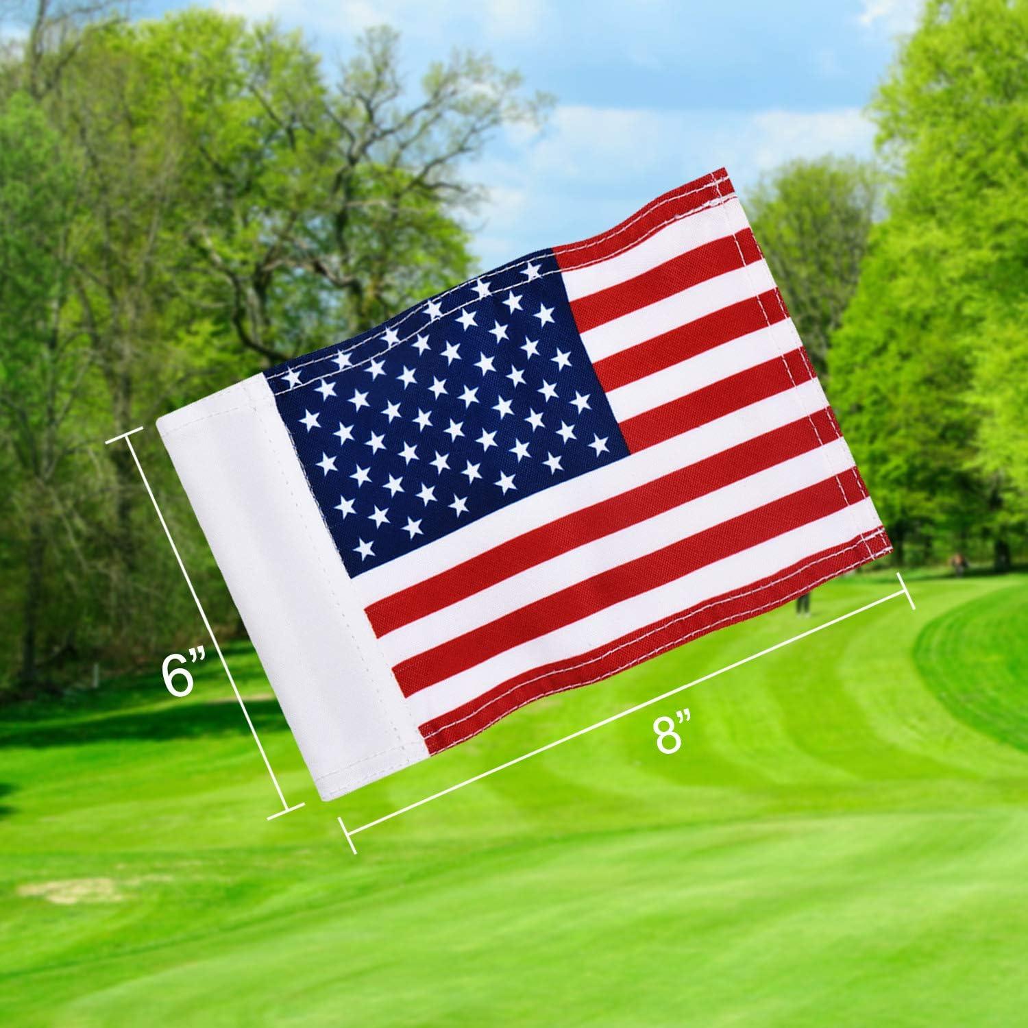 KINGTOP US Golf Flag 3-Pack - Double-Sewn American USA Flag for Putting ...