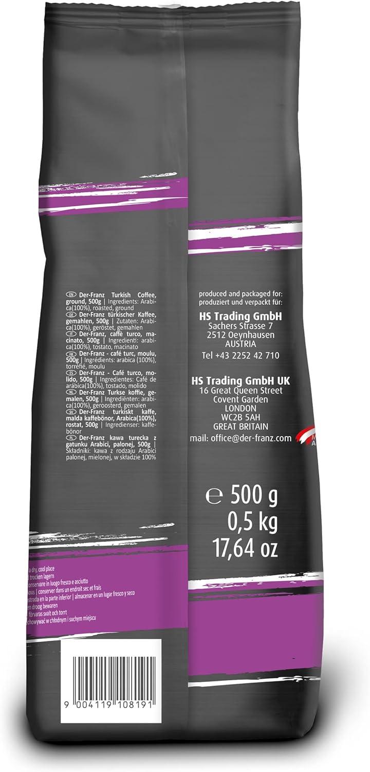 Der-Franz Turkish Coffee Ground - 2 x 500g Packs | Authentic 500g ...