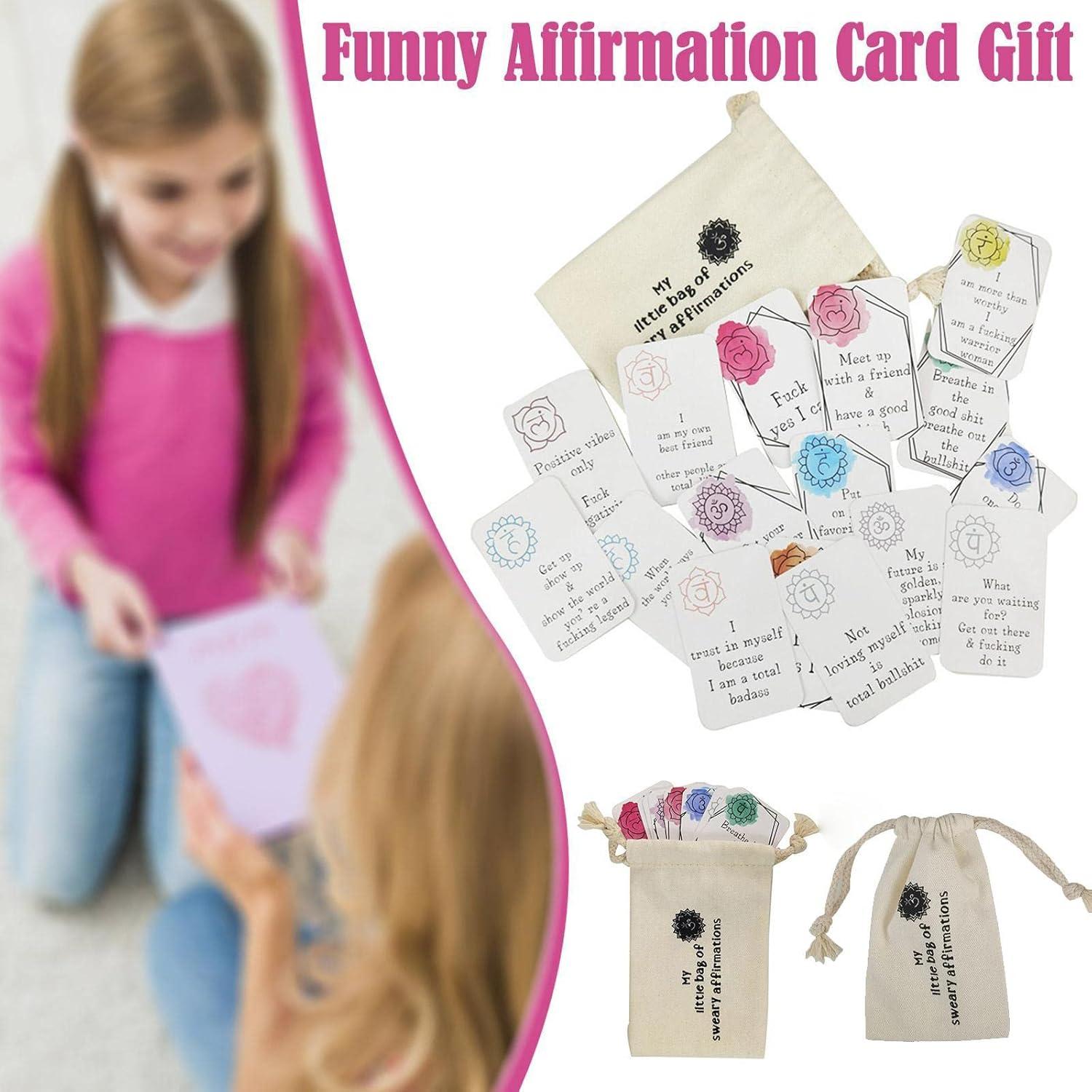 RJSQAQE Positive Affirmation Cards Set - 16 Motivational & Funny Daily ...