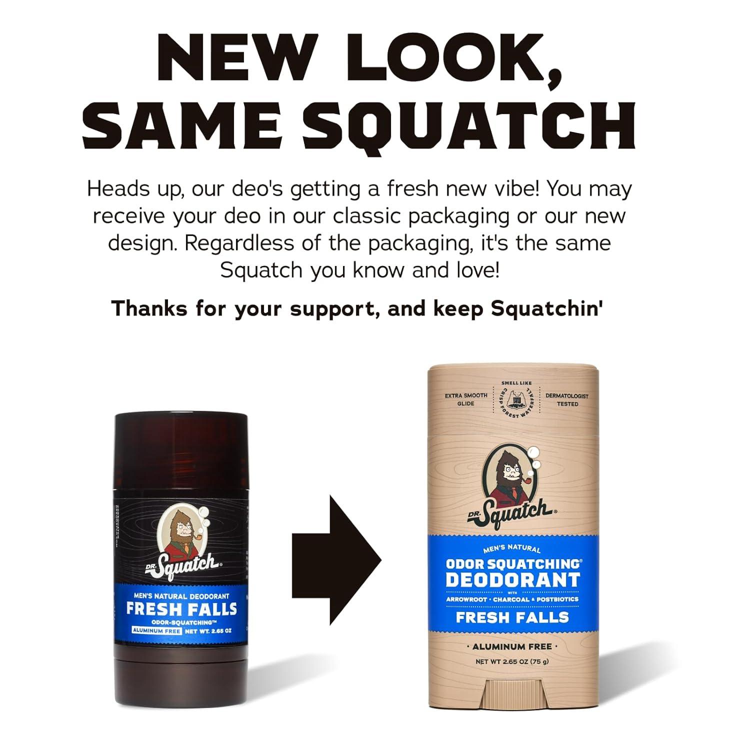 Dr Squatch Natural Deodorant For Men Aluminum Free 2 Pack Alpine