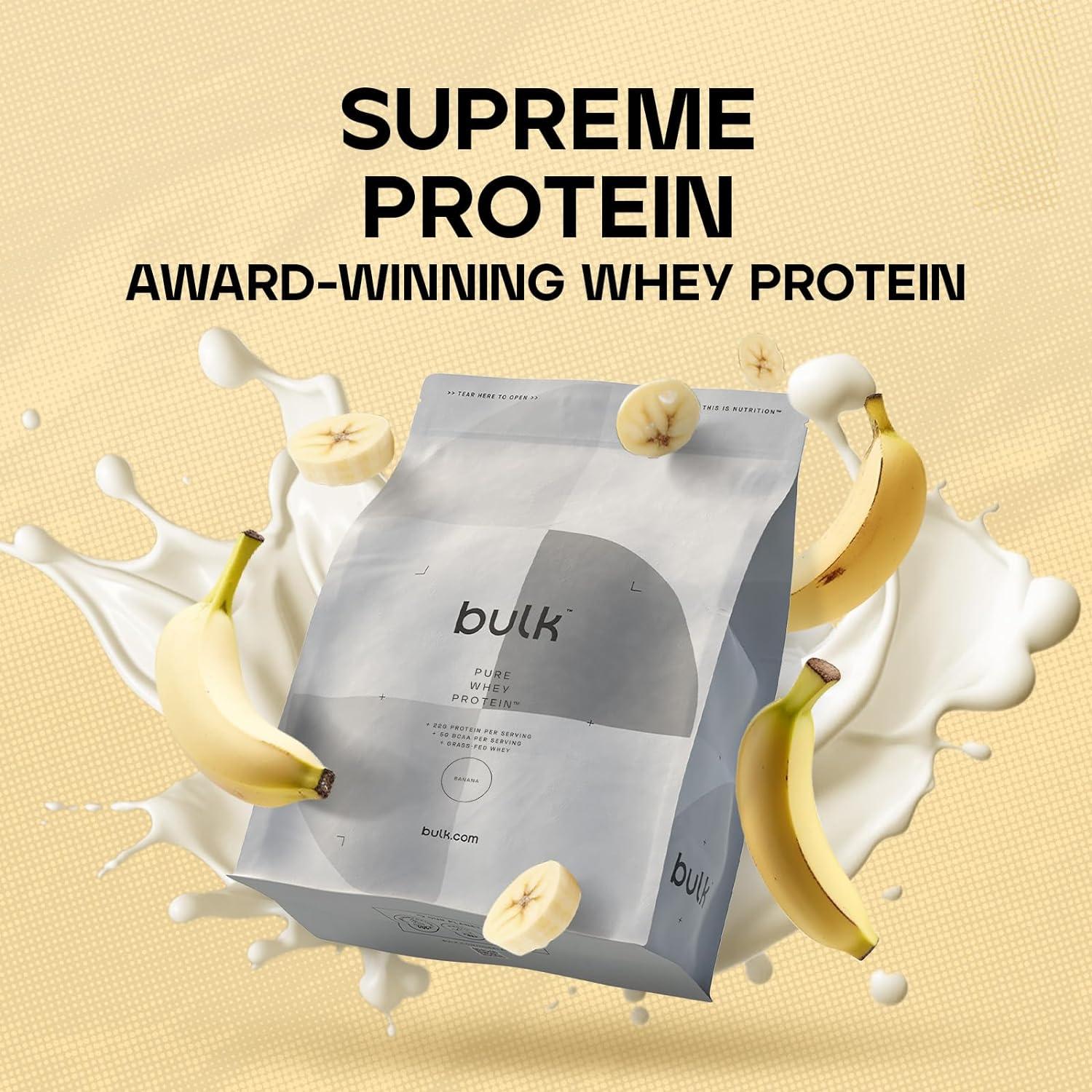 Bulk Pure Whey Protein Powder Shake Banana 1 kg - Packaging May Vary ...