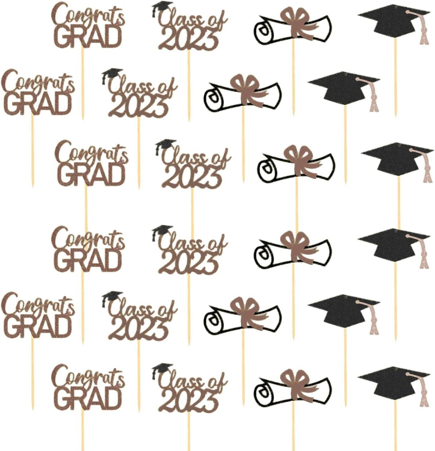 Mashin Class of 2023 Cupcake Toppers | Class of 2023 Graduation Cupcake ...