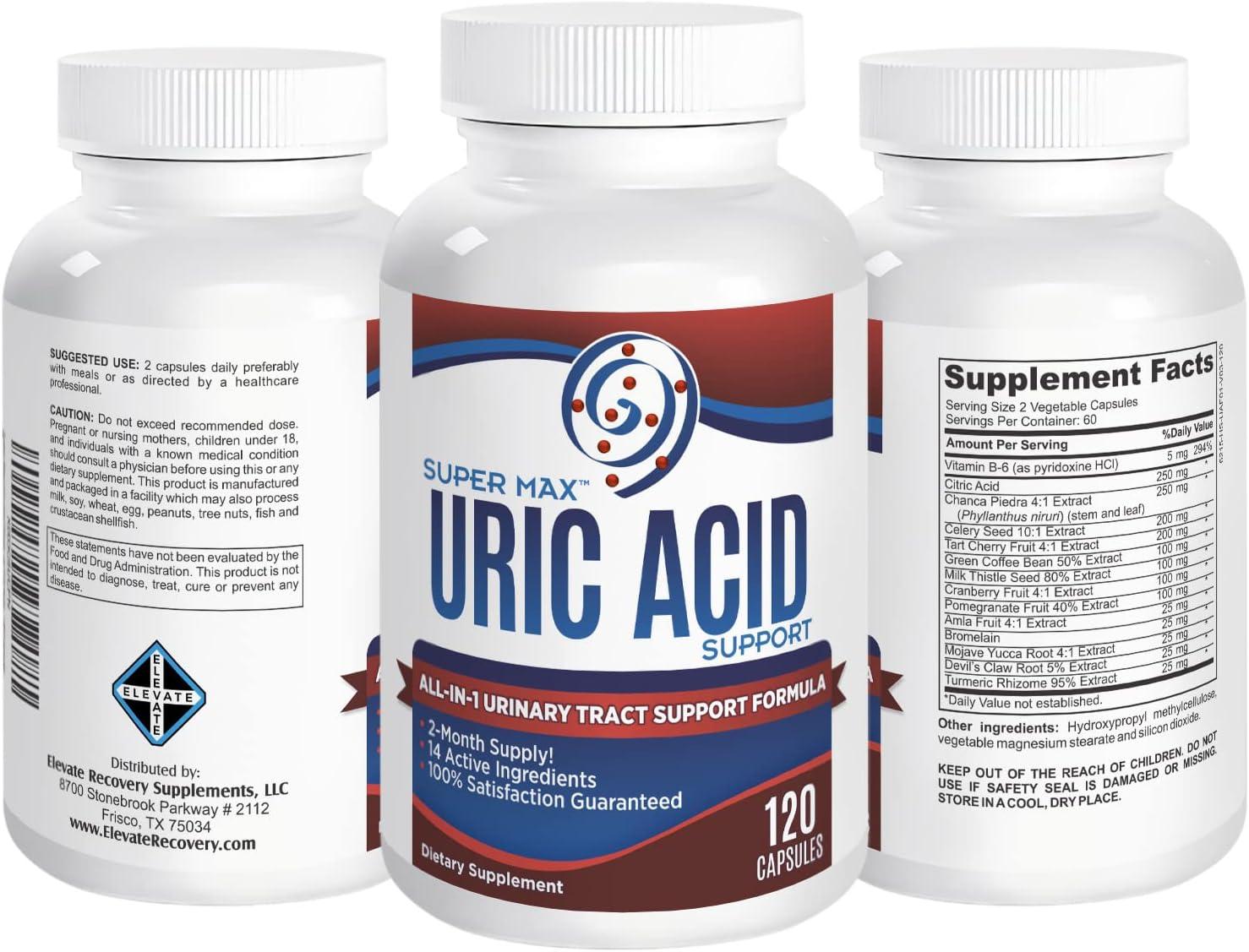 2-Month Uric Acid Cleanse Support Supplement | Herbal Formula with Tart ...