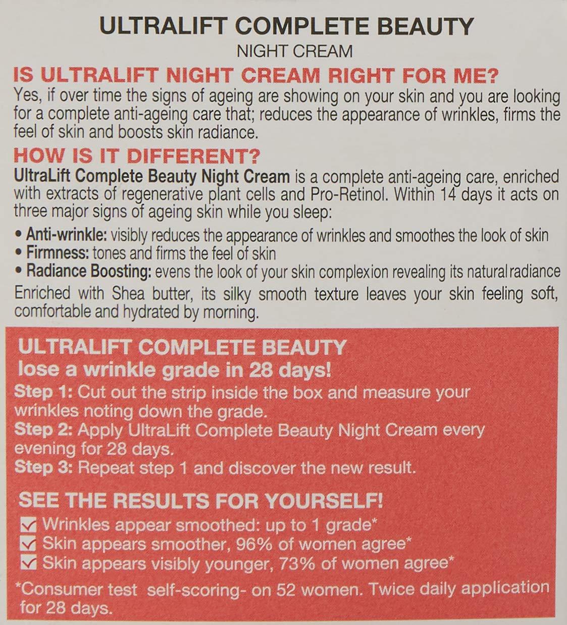Garnier UltraLift Night Cream 50ml - Advanced Skincare for Firming and ...
