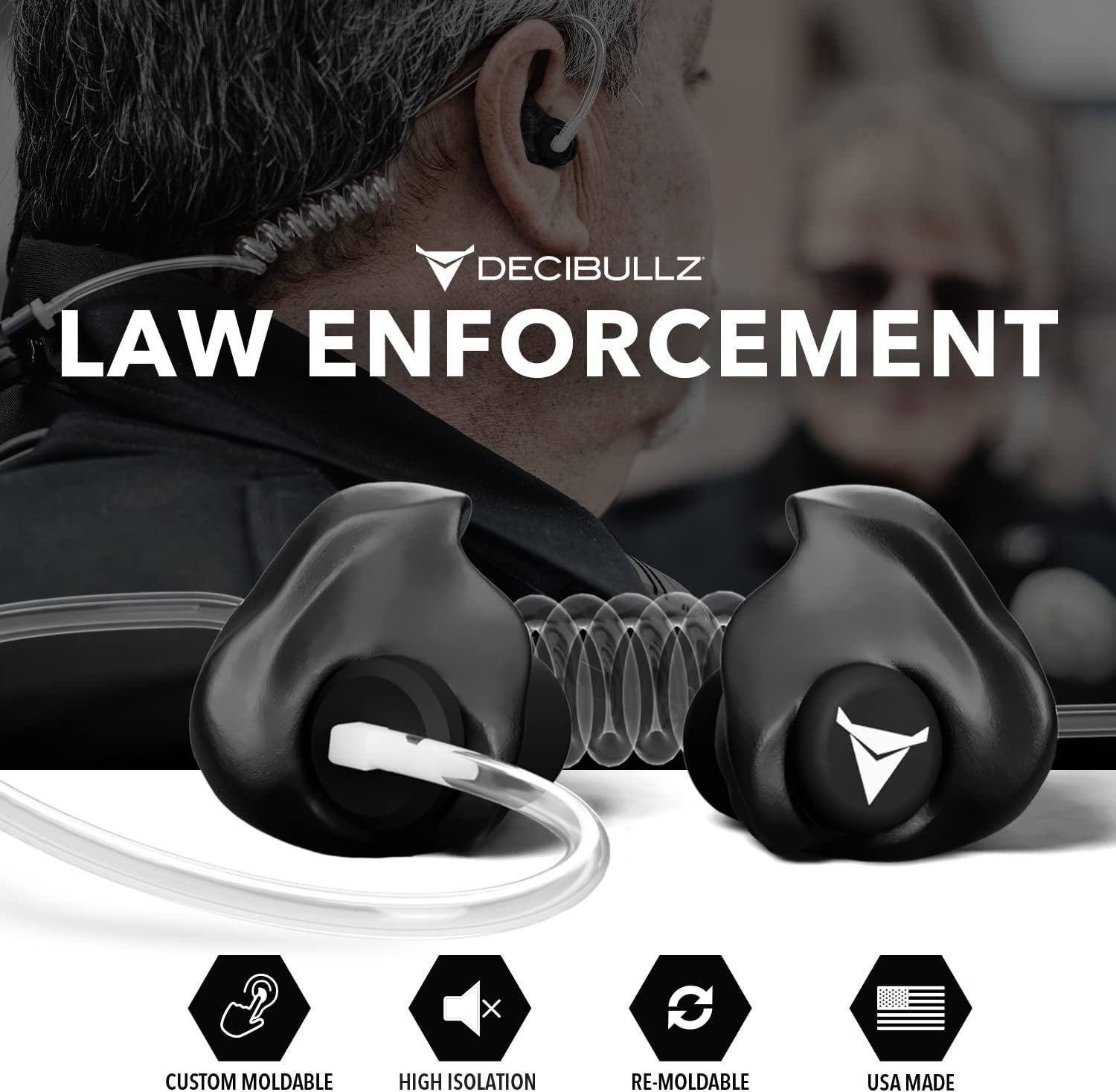 Decibullz Custom Molded Security Radio Surveillance Earpiece Set ...