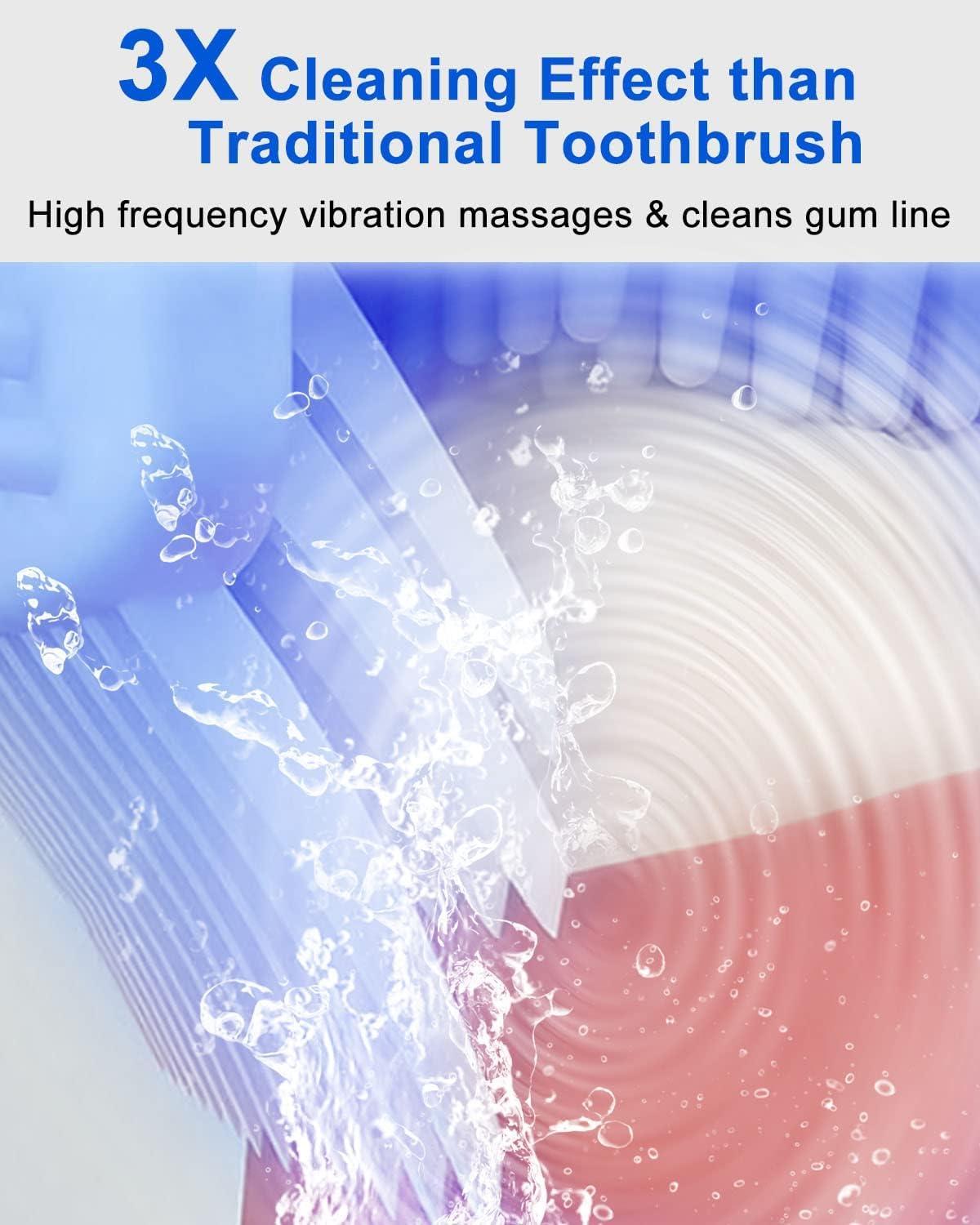 Electric Ultrasound Toothbrush for Adults | 360 Whole Mouth Cleaning ...
